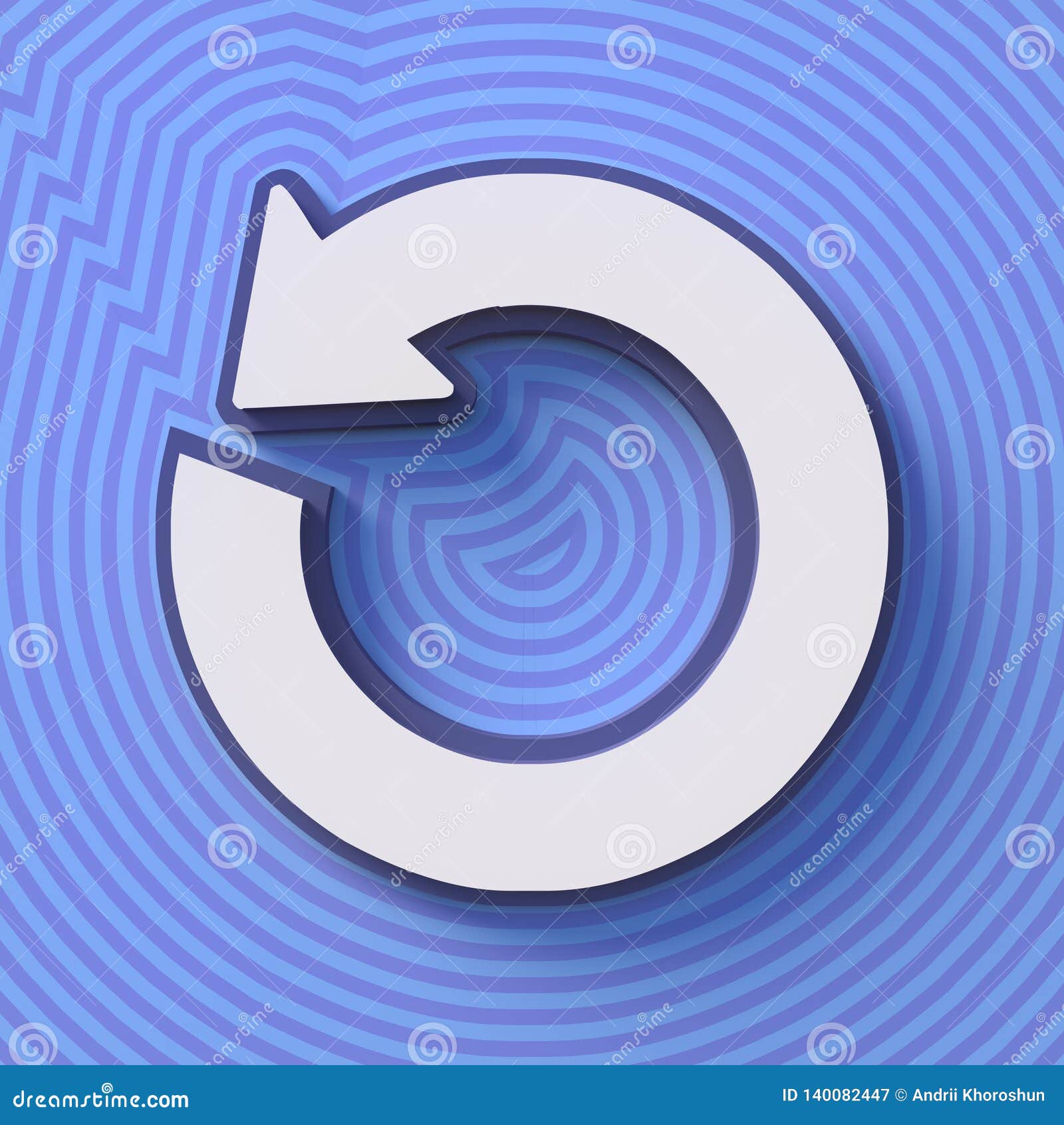 Refresh Symbol, Button with Shadow. Colorful Sign Stock Illustration ...