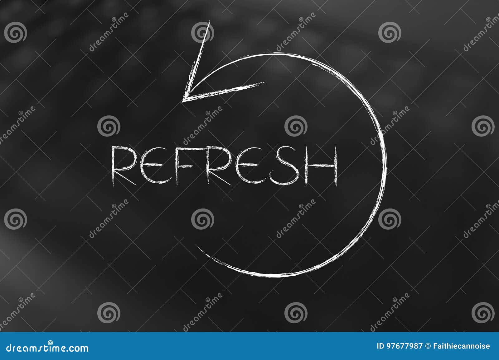 Refresh Symbol with Text and Arrow Stock Illustration - Illustration of ...