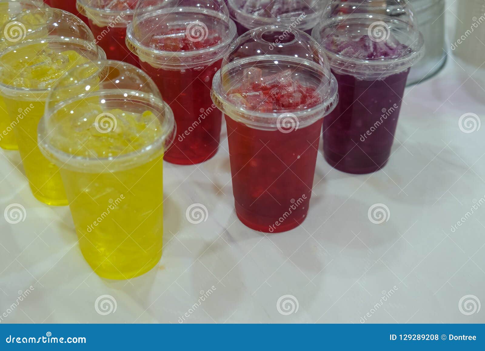 Refresh Thai Herb Cold Drink in Plastic Glass Stock Photo - Image of ...