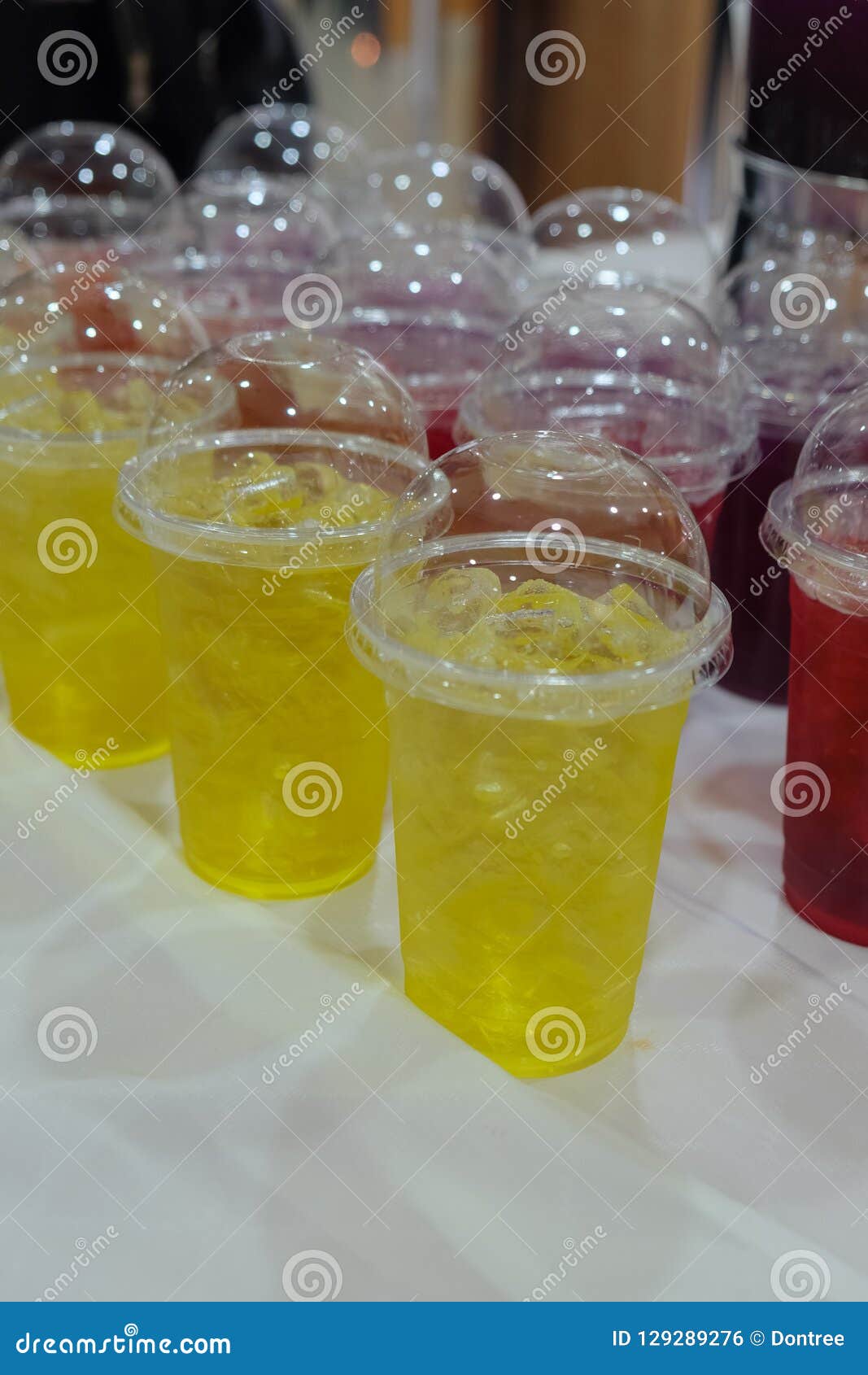 Refresh Thai Herb Cold Drink in Plastic Glass Stock Photo - Image of ...