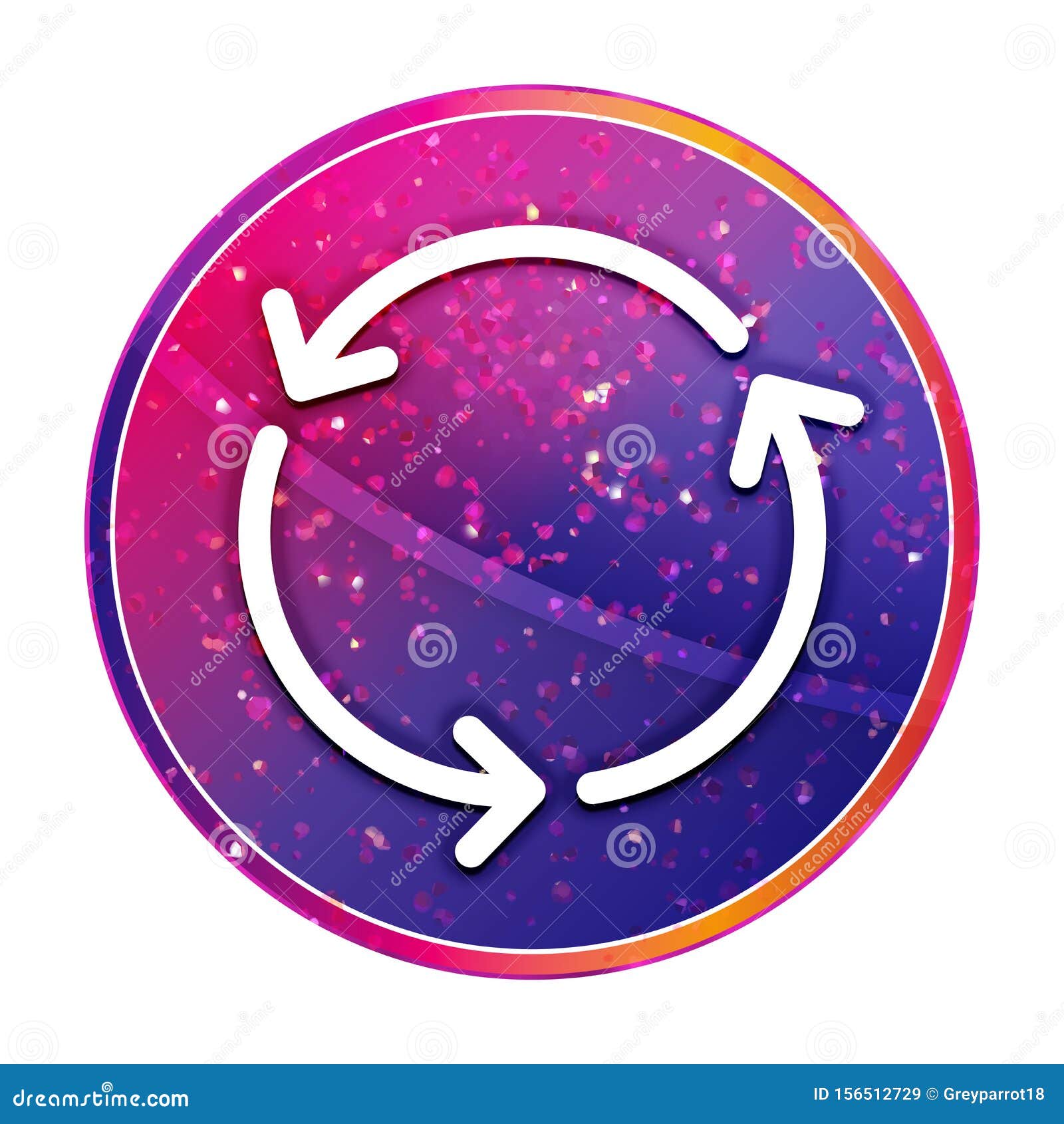 Refresh Update Icon Creative Trendy Colorful Round Button Illustration ...