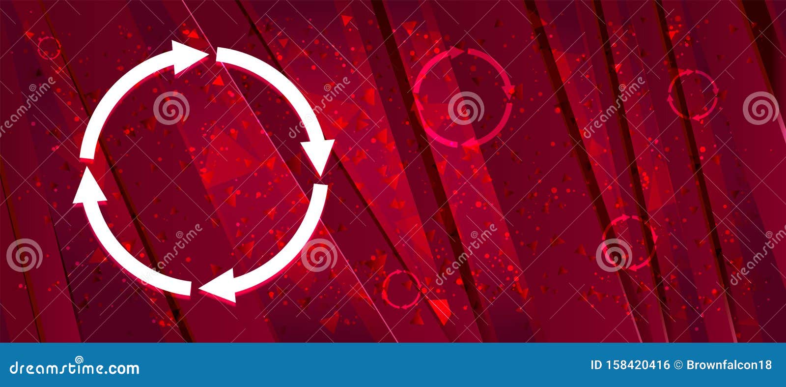 Refresh Update Icon Abstract Design Bright Red Banner Background Stock ...