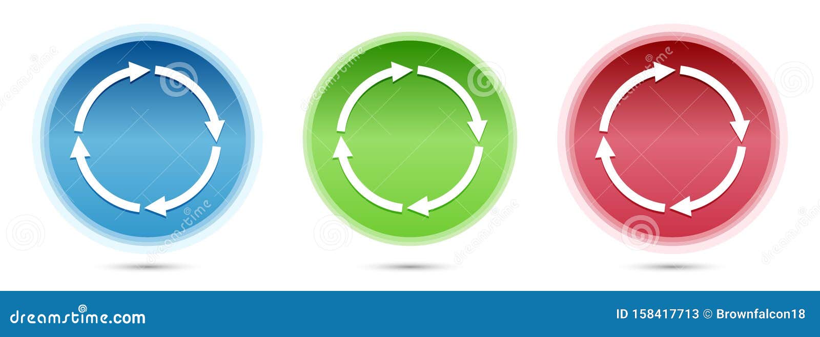 Refresh Update Icon Glass Round Buttons Set Illustration Stock Vector ...