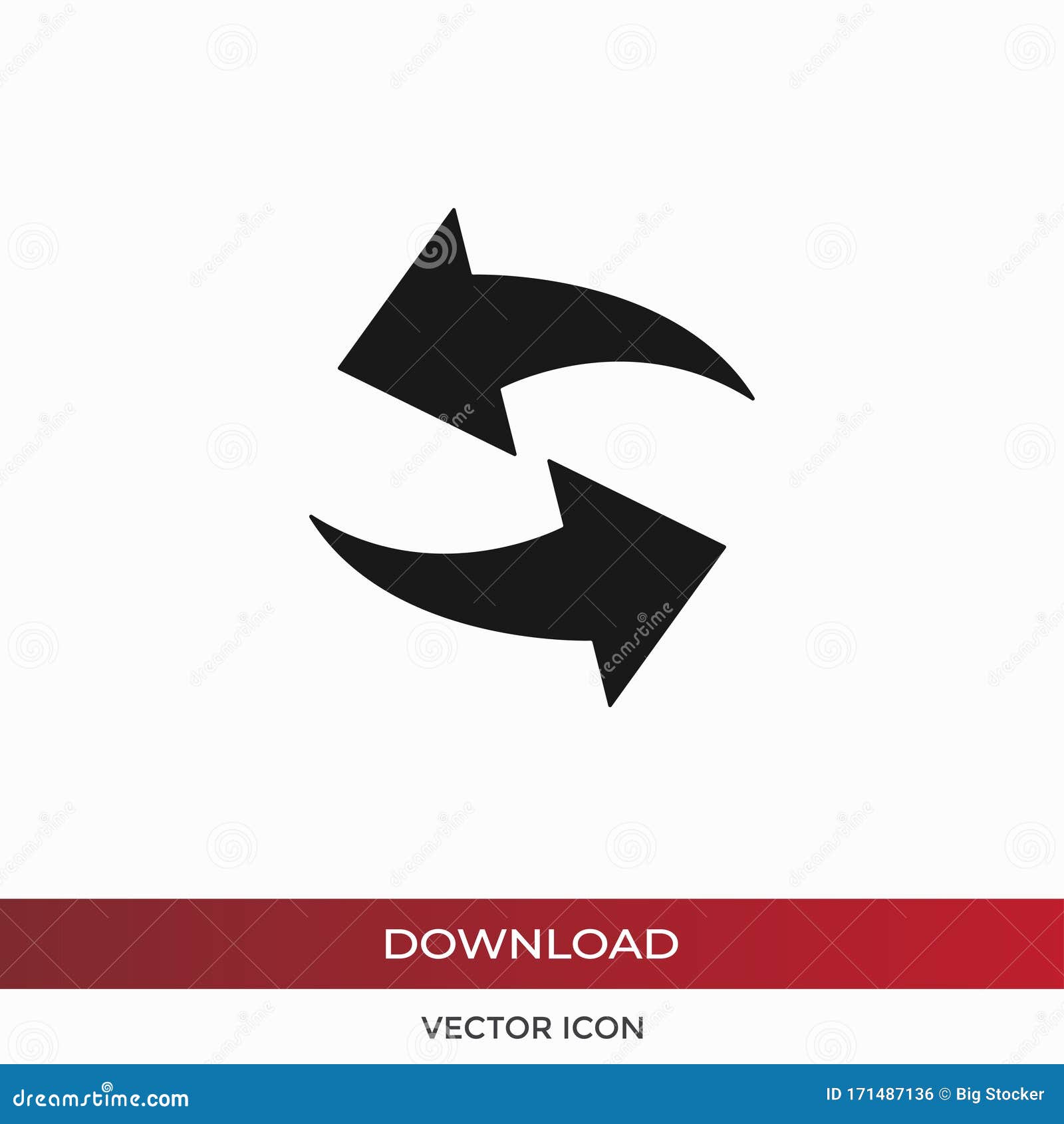 Refresh Vector Icon in Modern Design Style for Web Site and Mobile App ...
