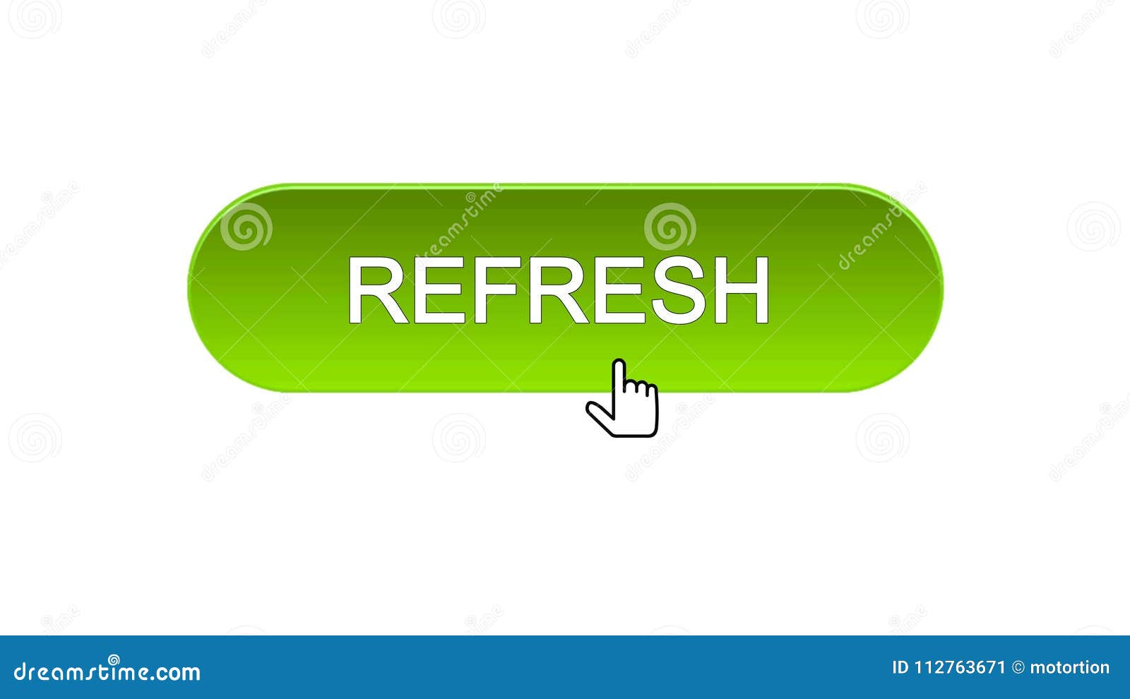 Refresh Web Interface Button Clicked with Mouse Cursor, Green Color ...
