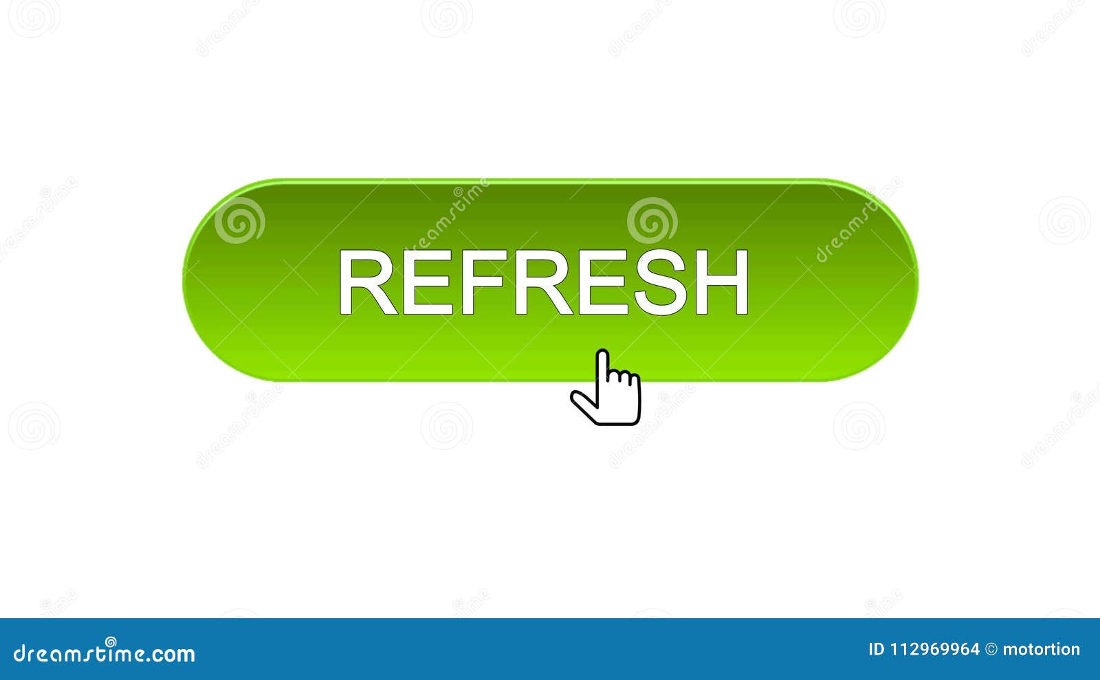 Refresh Web Interface Button Clicked with Mouse Cursor, Green Color ...