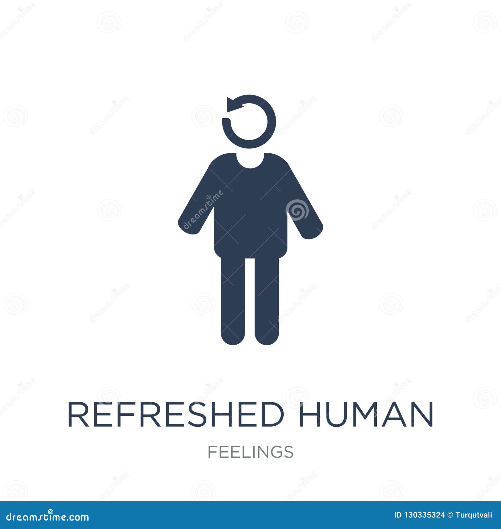 Refreshed Human Icon. Trendy Flat Vector Refreshed Human Icon on Stock ...