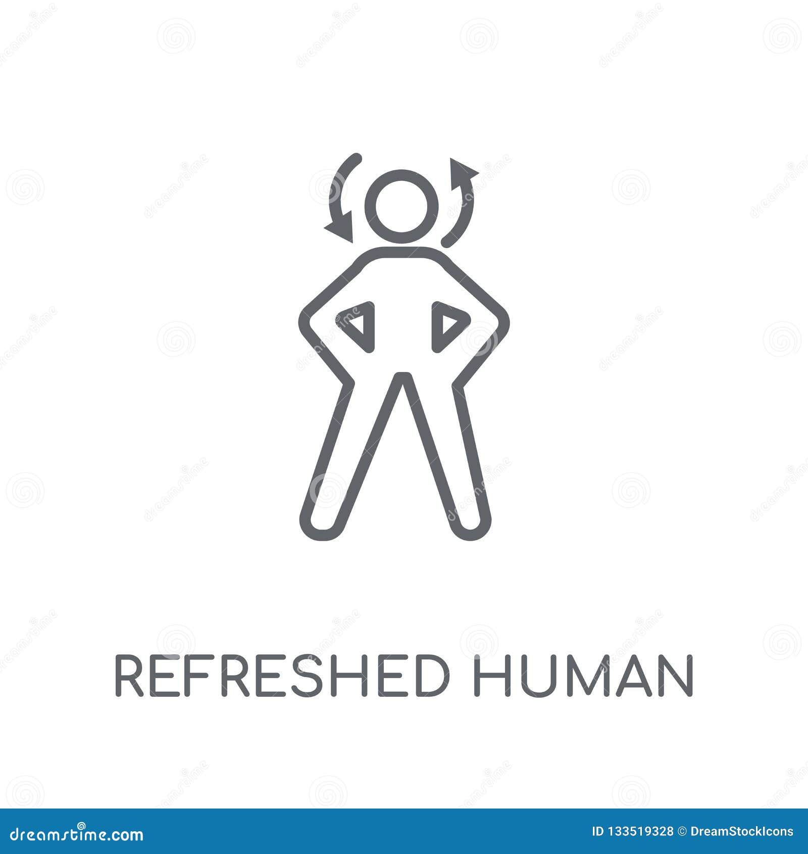 Refreshed Human Linear Icon. Modern Outline Refreshed Human Logo Stock ...