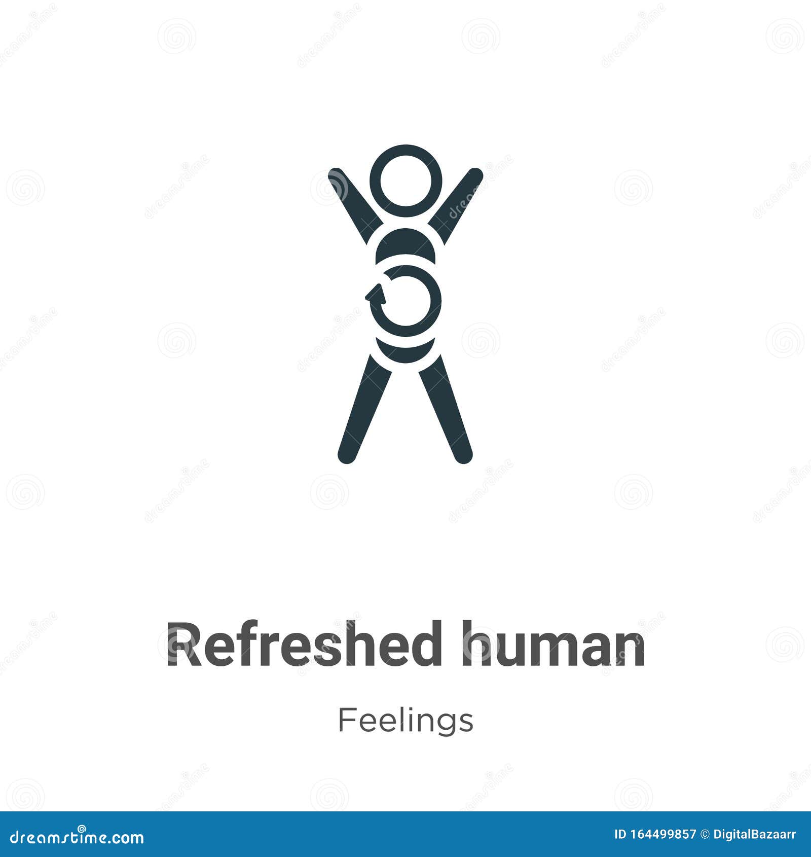 Refreshed Human Vector Icon On White Background. Flat Vector Refreshed ...