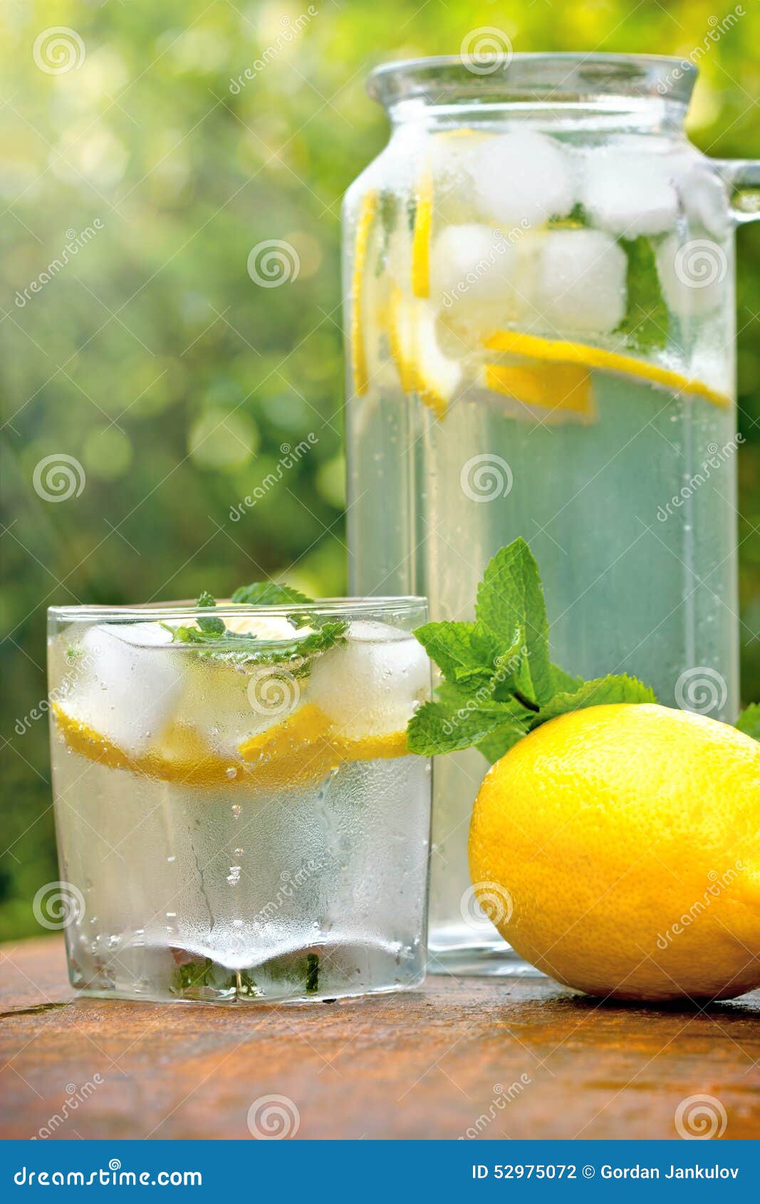 Refresher - cold lemonade stock photo. Image of closeup - 52975072