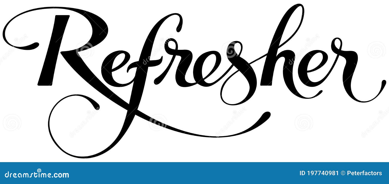 Refresher - Custom Calligraphy Text Cartoon Vector | CartoonDealer.com ... Refresher - Custom Calligraphy Text Cartoon Vector | CartoonDealer.com ...
