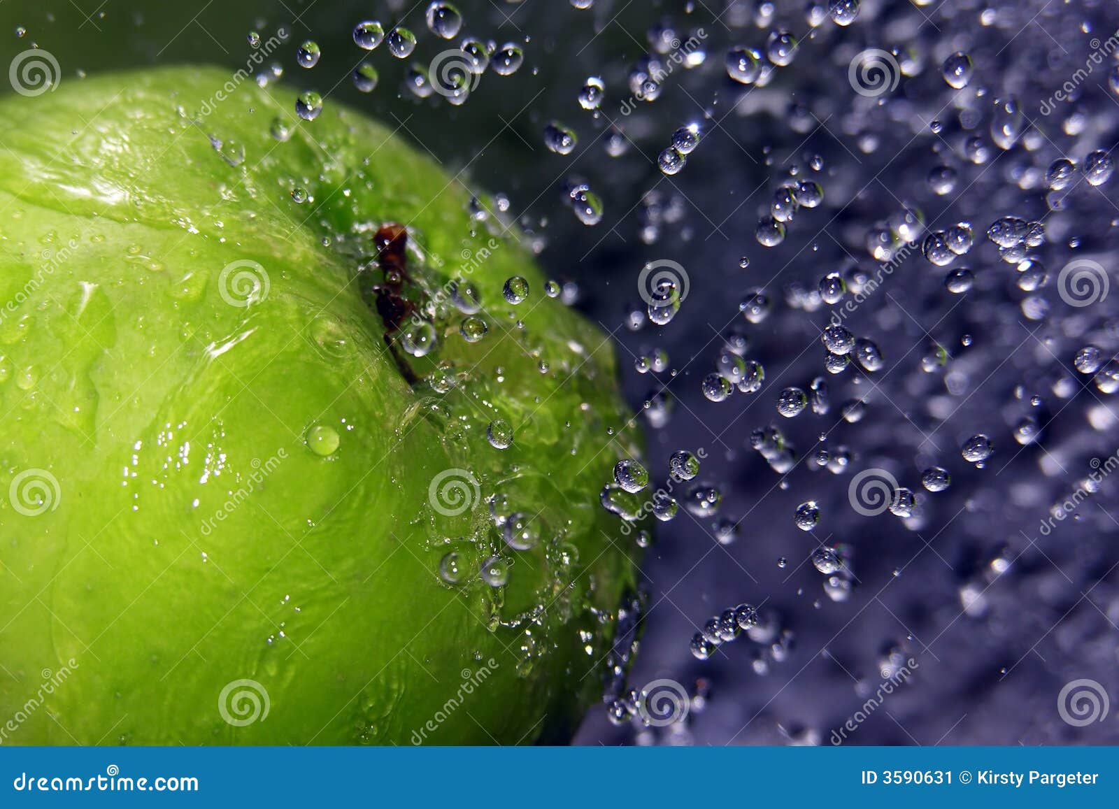Refreshing apple stock image. Image of healthy, blue, splash - 3590631