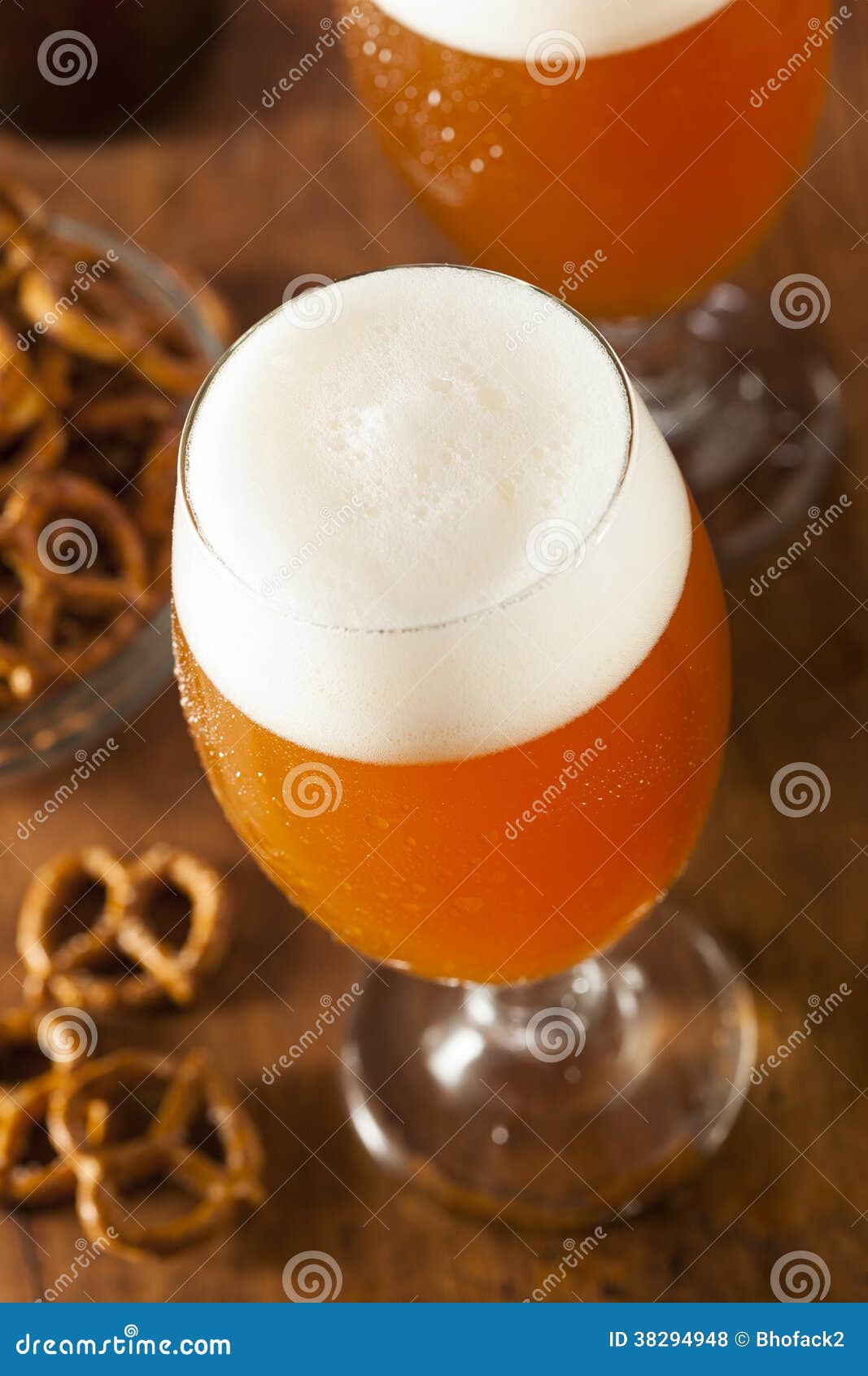 Refreshing Belgian Amber Ale Beer Stock Photo - Image of gold, light ...