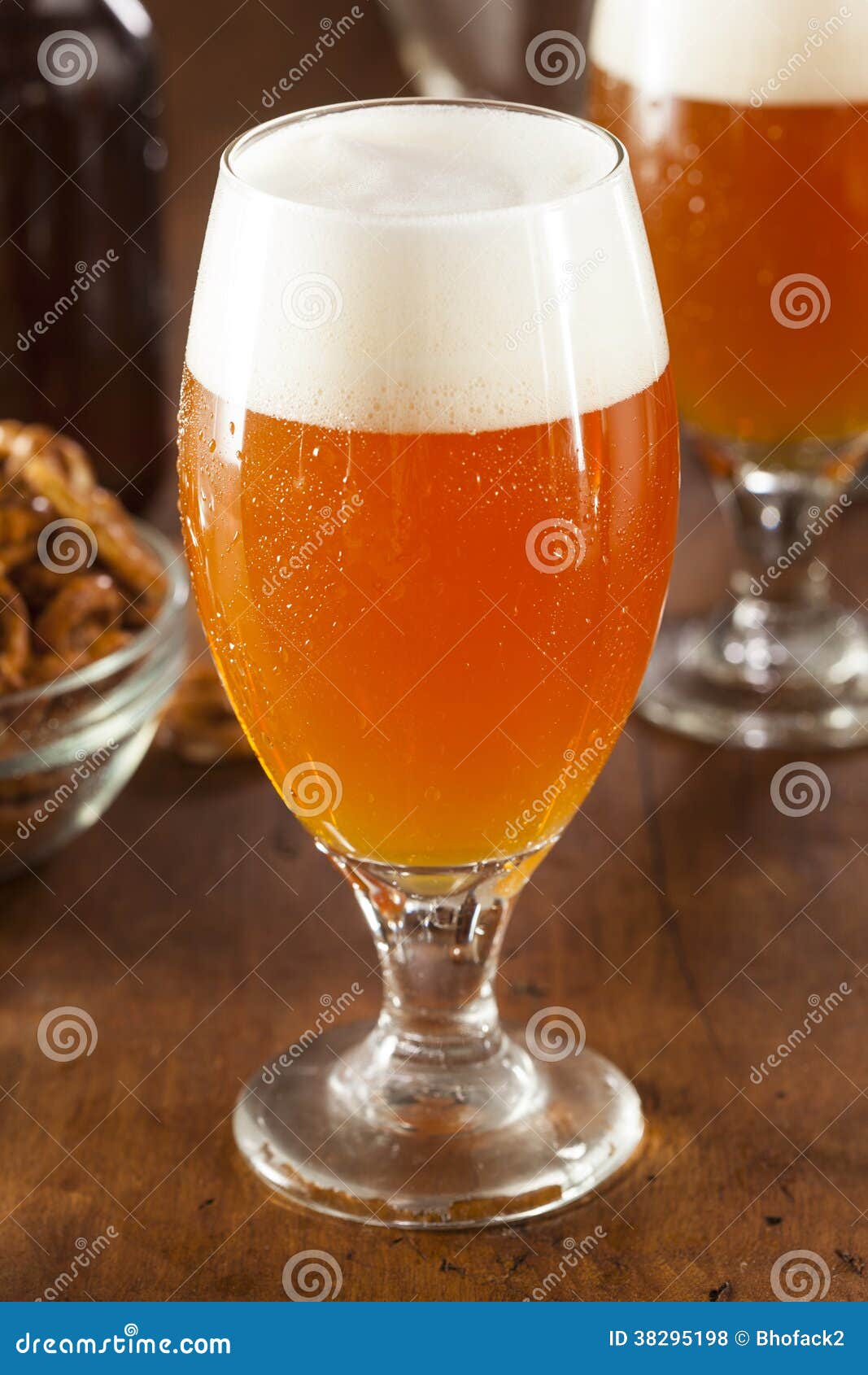 Refreshing Belgian Amber Ale Beer Stock Photo - Image of bottle ...