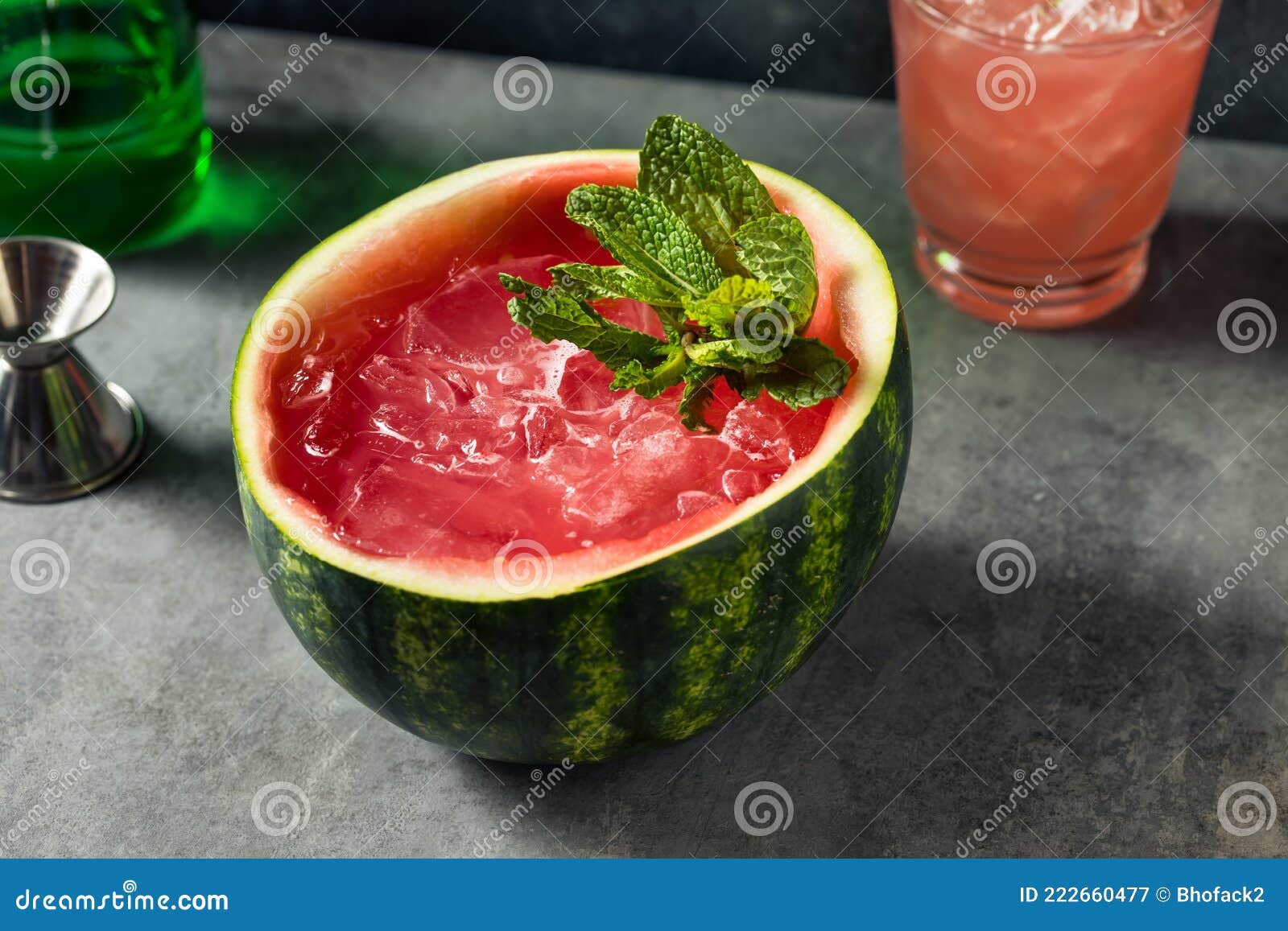 Refreshing Boozy Watermelon Soju Cocktail Stock Image - Image of ...