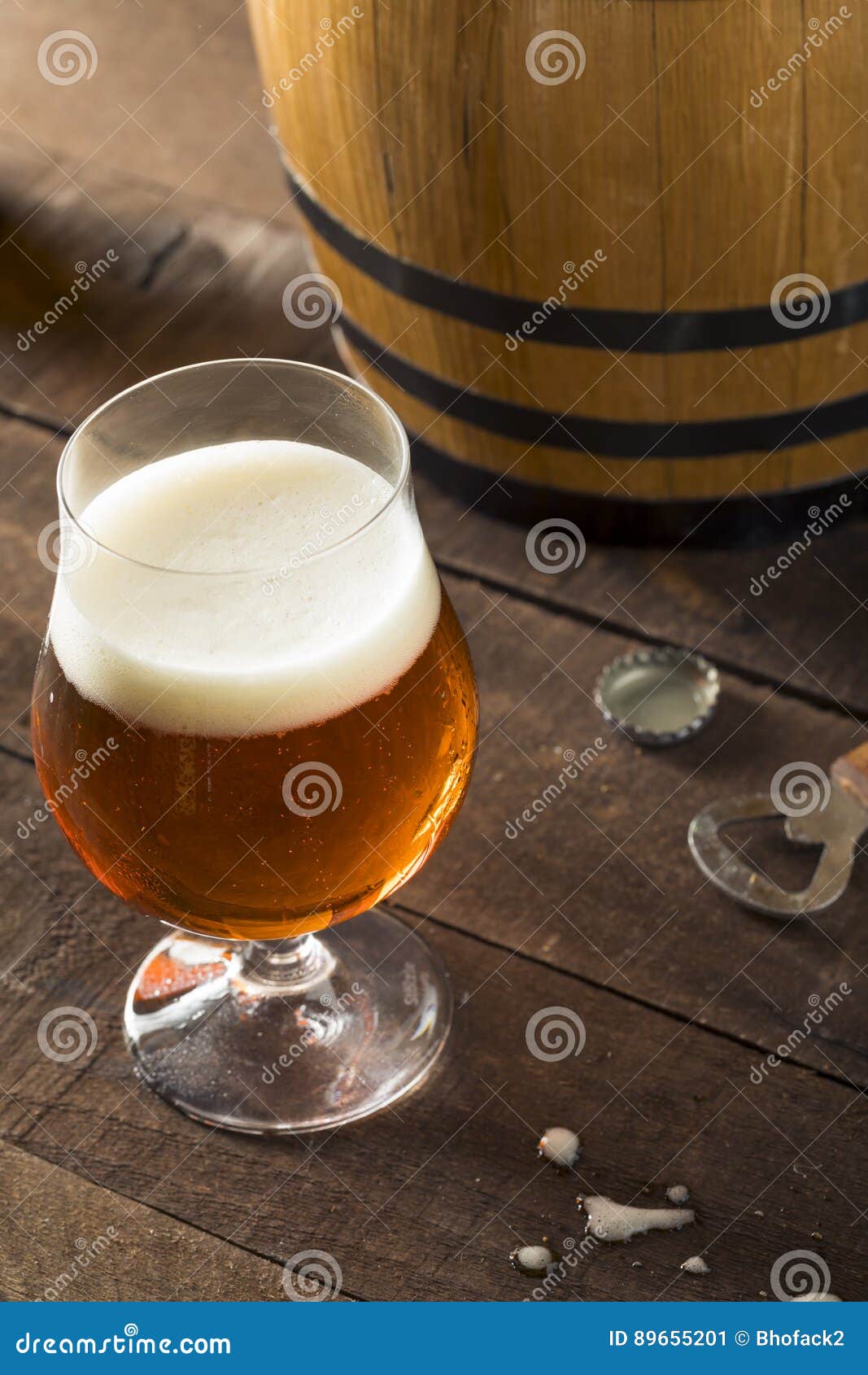 Refreshing Bourbon Barrel Aged Beer Stock Image - Image of liqueur ...