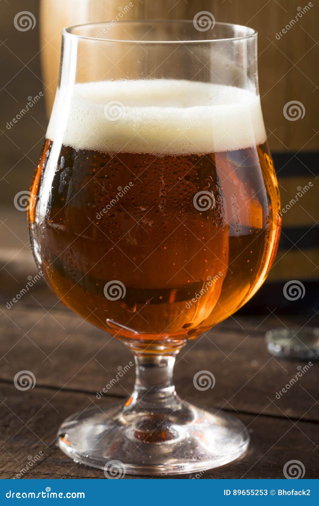 Refreshing Bourbon Barrel Aged Beer Stock Image - Image of rustic ...