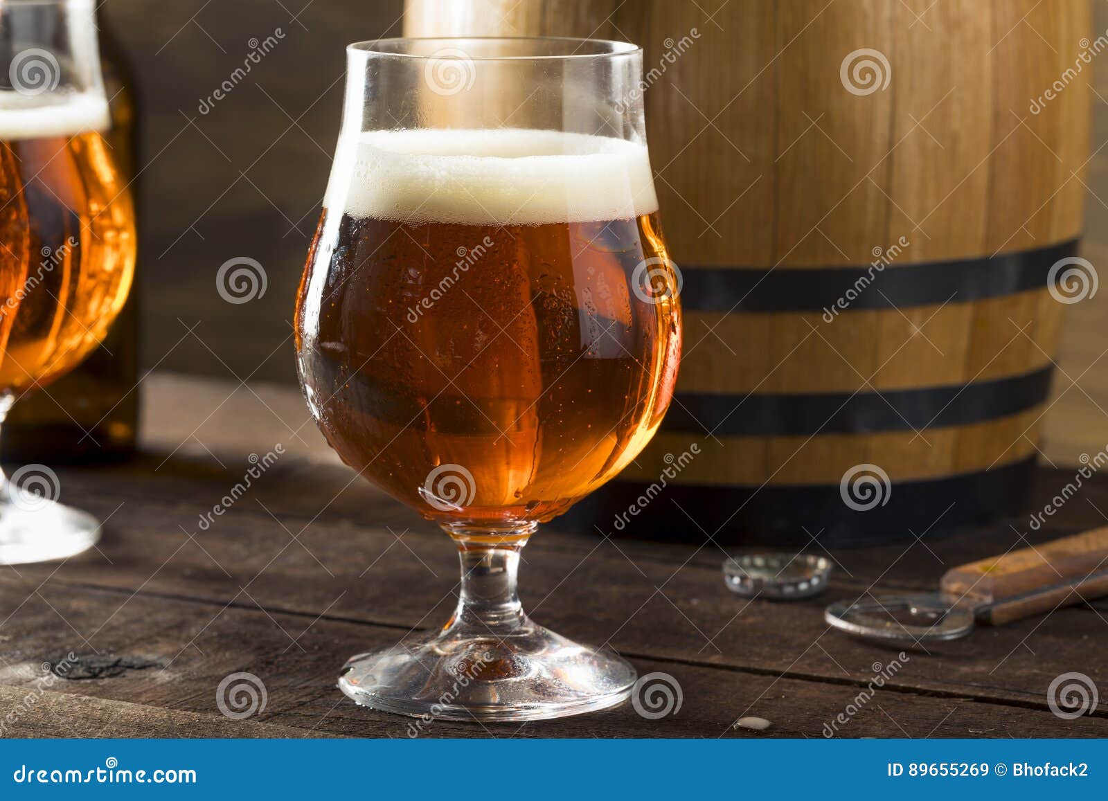 Refreshing Bourbon Barrel Aged Beer Stock Image - Image of cask, pint ...