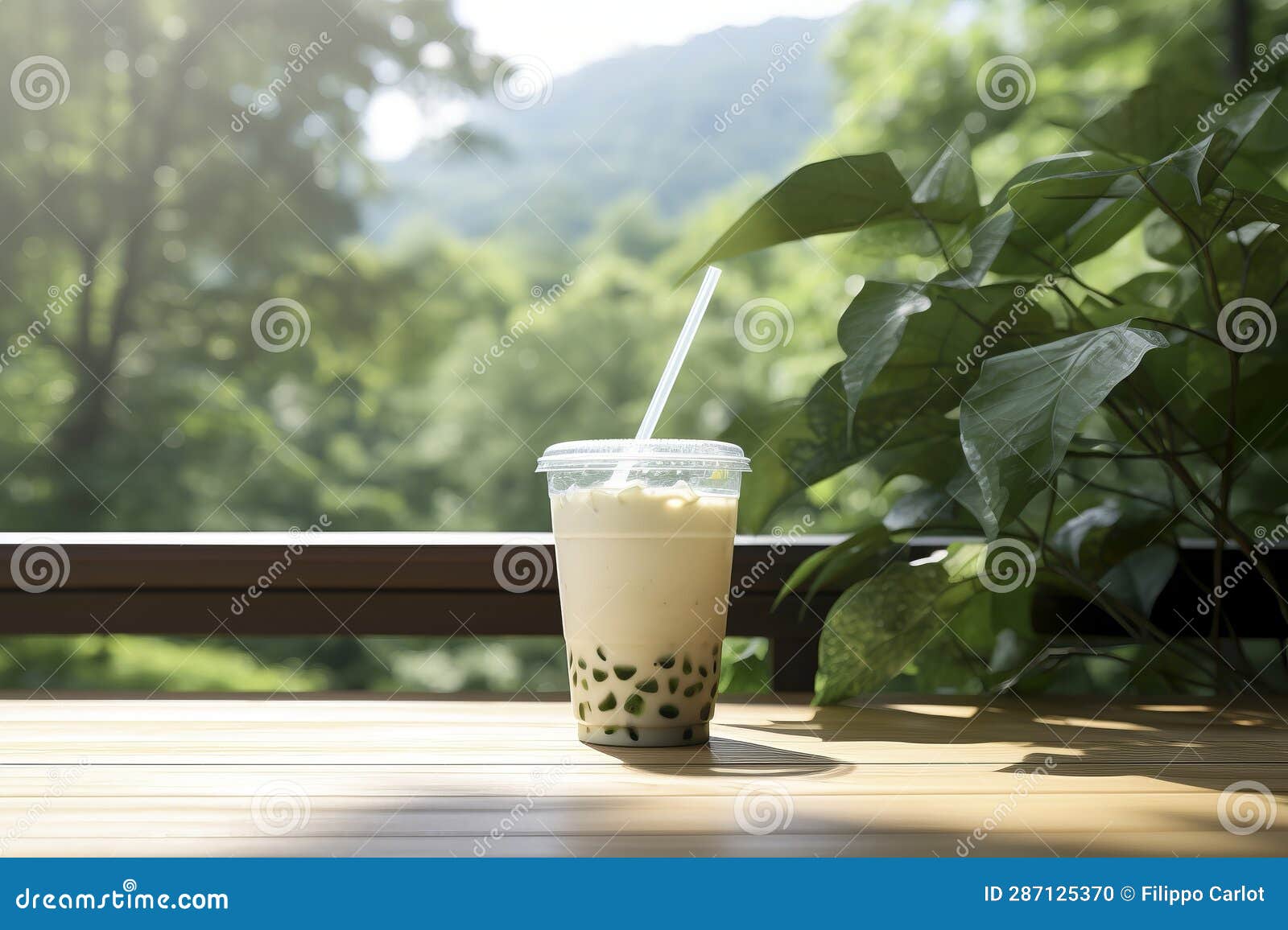 Refreshing Bubble Tea Glass Stock Photo - Image of milktea, sipping ...