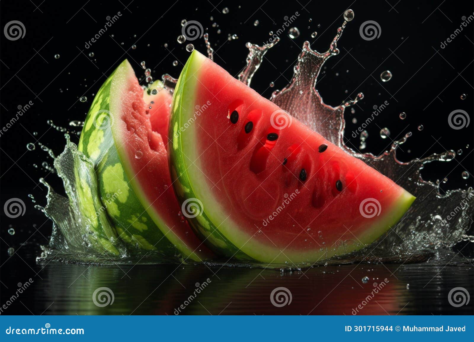 Refreshing Burst Watermelon Adorned with an Invigorating Splash of ...