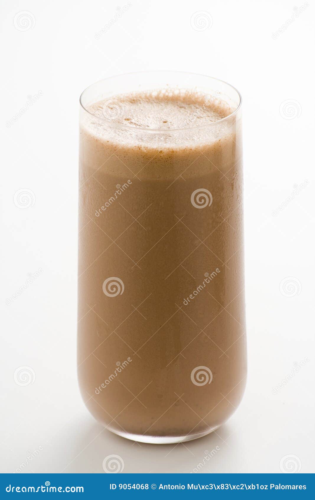 Refreshing Chocolate Shake with Chocolate Birutes Stock Photo - Image ...
