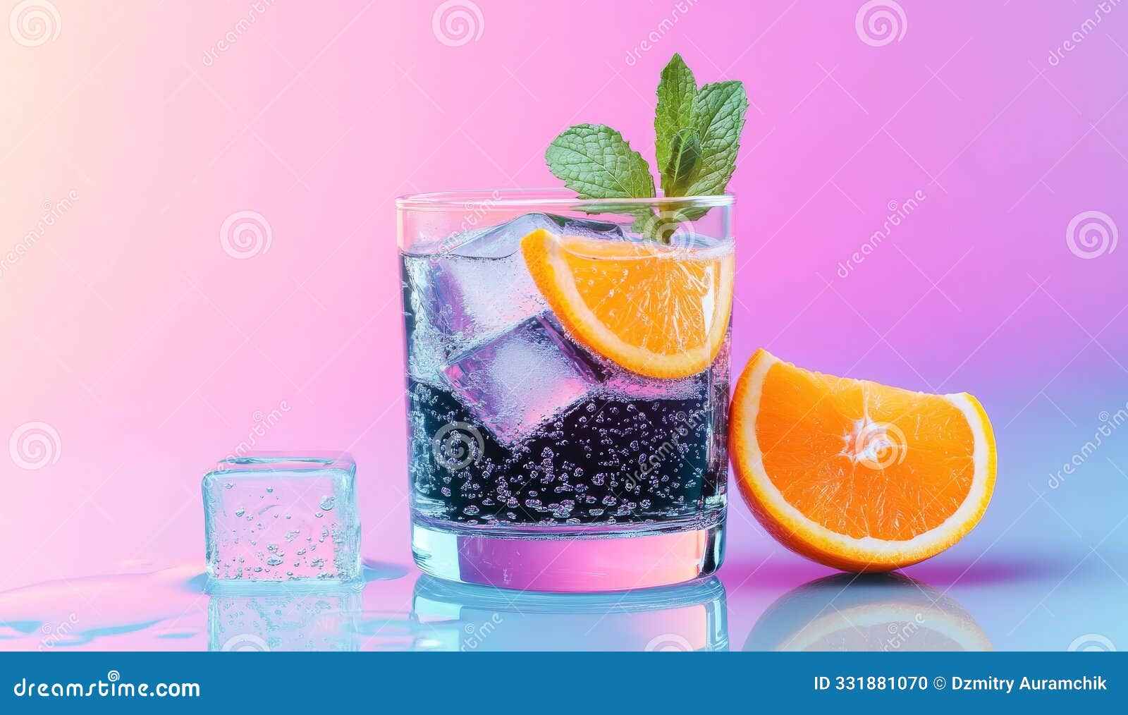 A Refreshing Citrus Drink with a Splash of Color Stock Photo - Image of ...