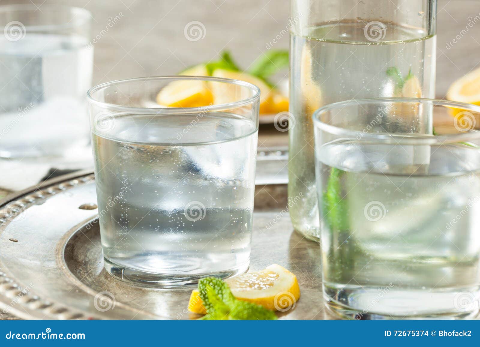 Refreshing Clear Sparkling Water Stock Photo - Image of pure, glass ...
