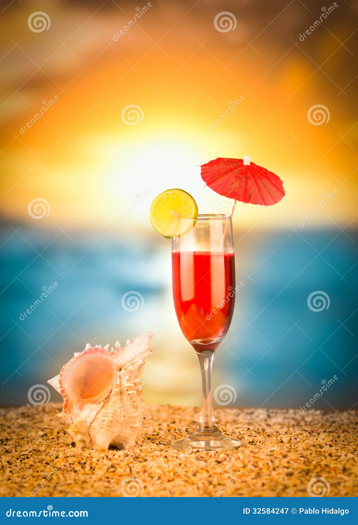 Refreshing Cocktail On The Beach Stock Image Image Of Exotic