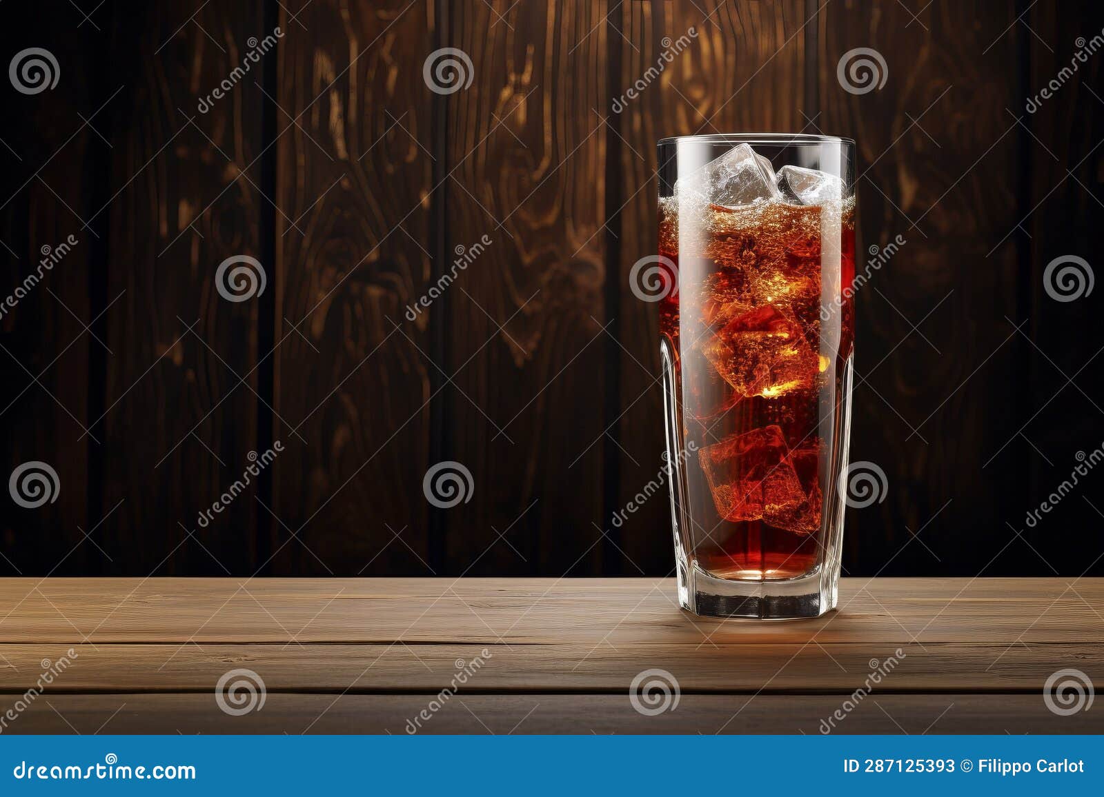 Refreshing Cola with Ice stock illustration. Illustration of chilled ...
