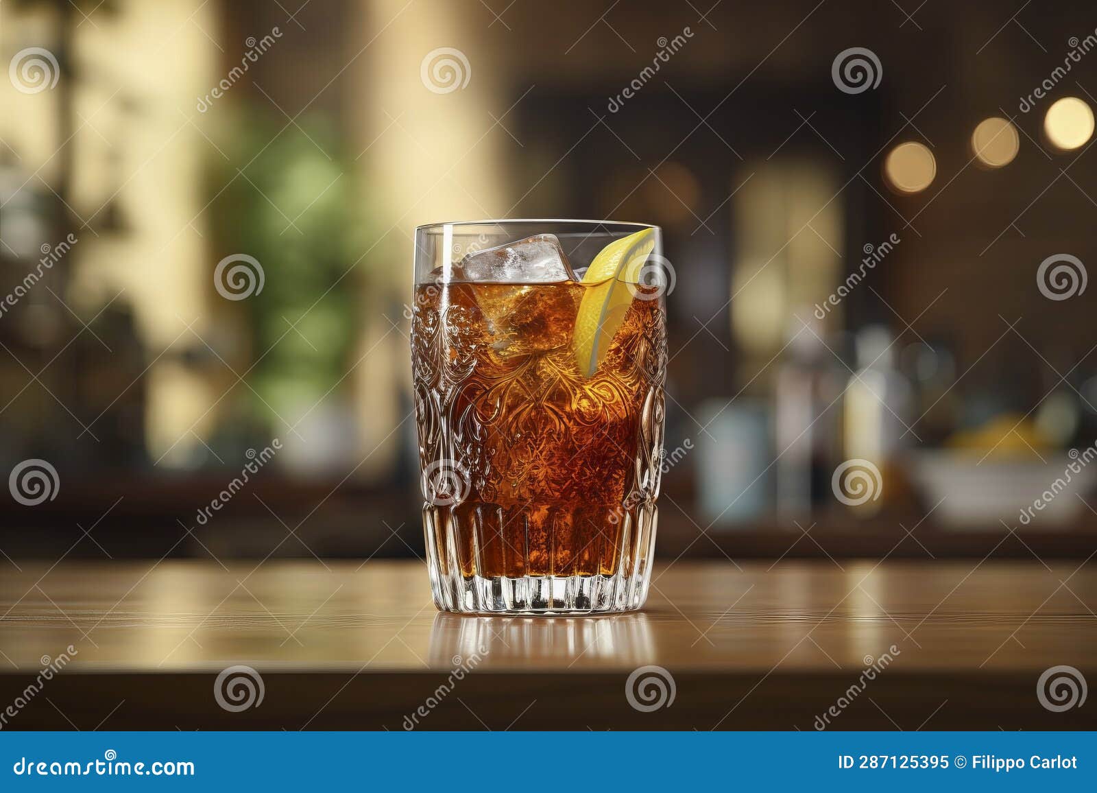 Refreshing Cola with Ice stock illustration. Illustration of ...