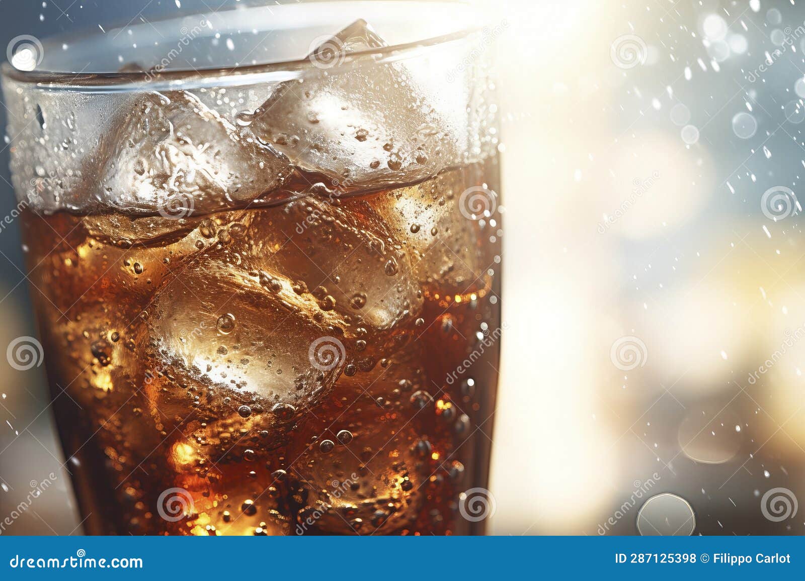Refreshing Cola with Ice stock illustration. Illustration of cubes ...