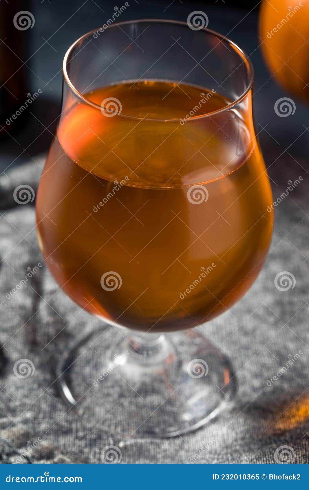 Refreshing Cold Autumn Pumpkin Spice Hard Cider Stock Image - Image of ...