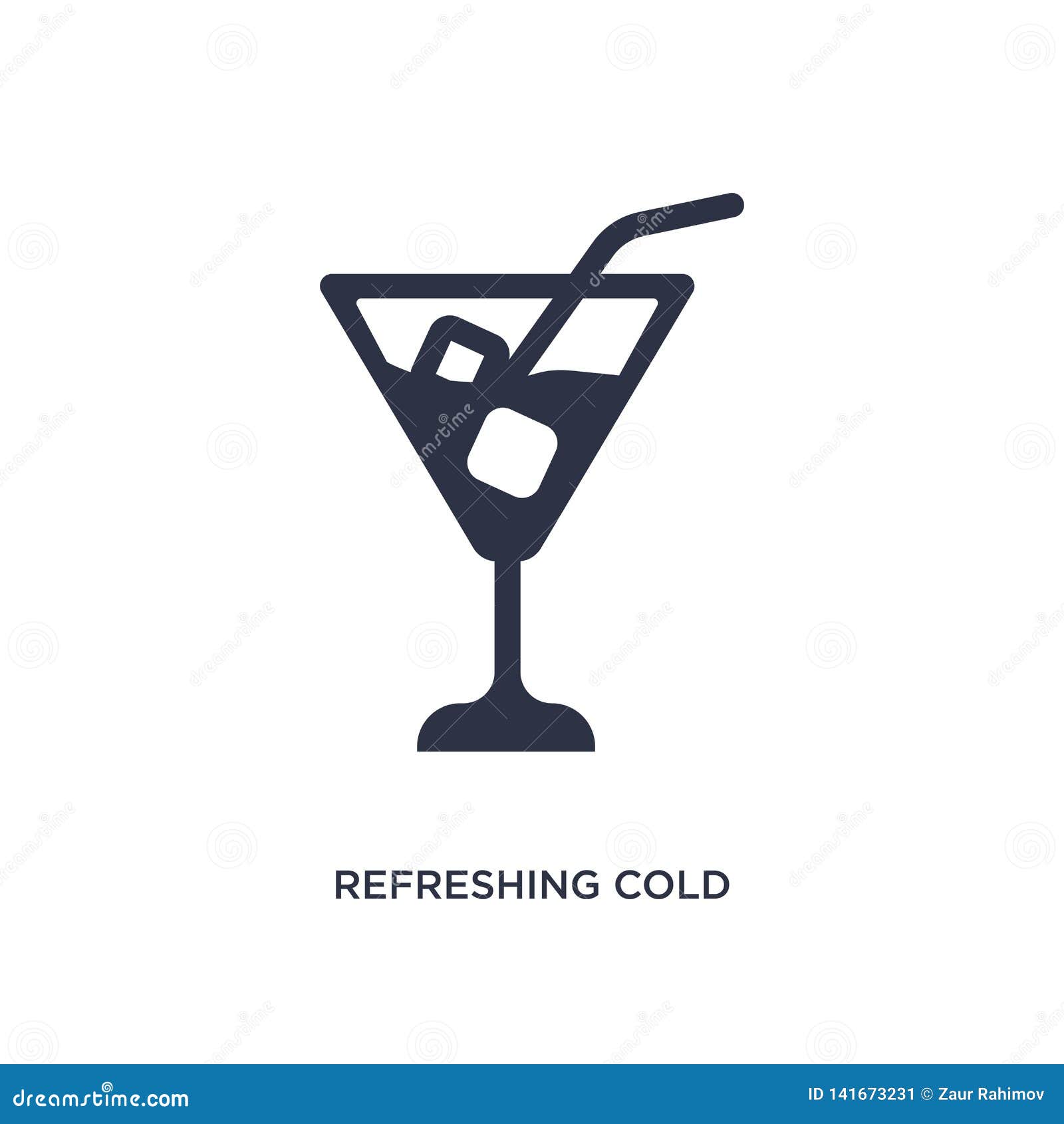 Refreshing Cold Drink Icon on White Background. Simple Element ...