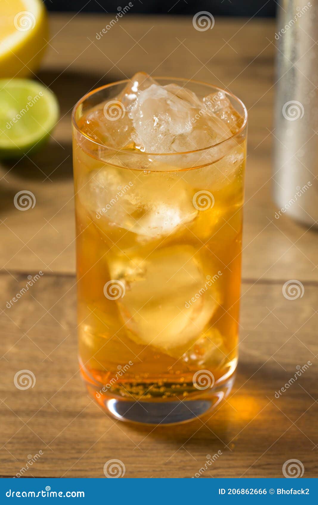 Refreshing Cold Ginger Beer Drink Stock Photo - Image of green ...