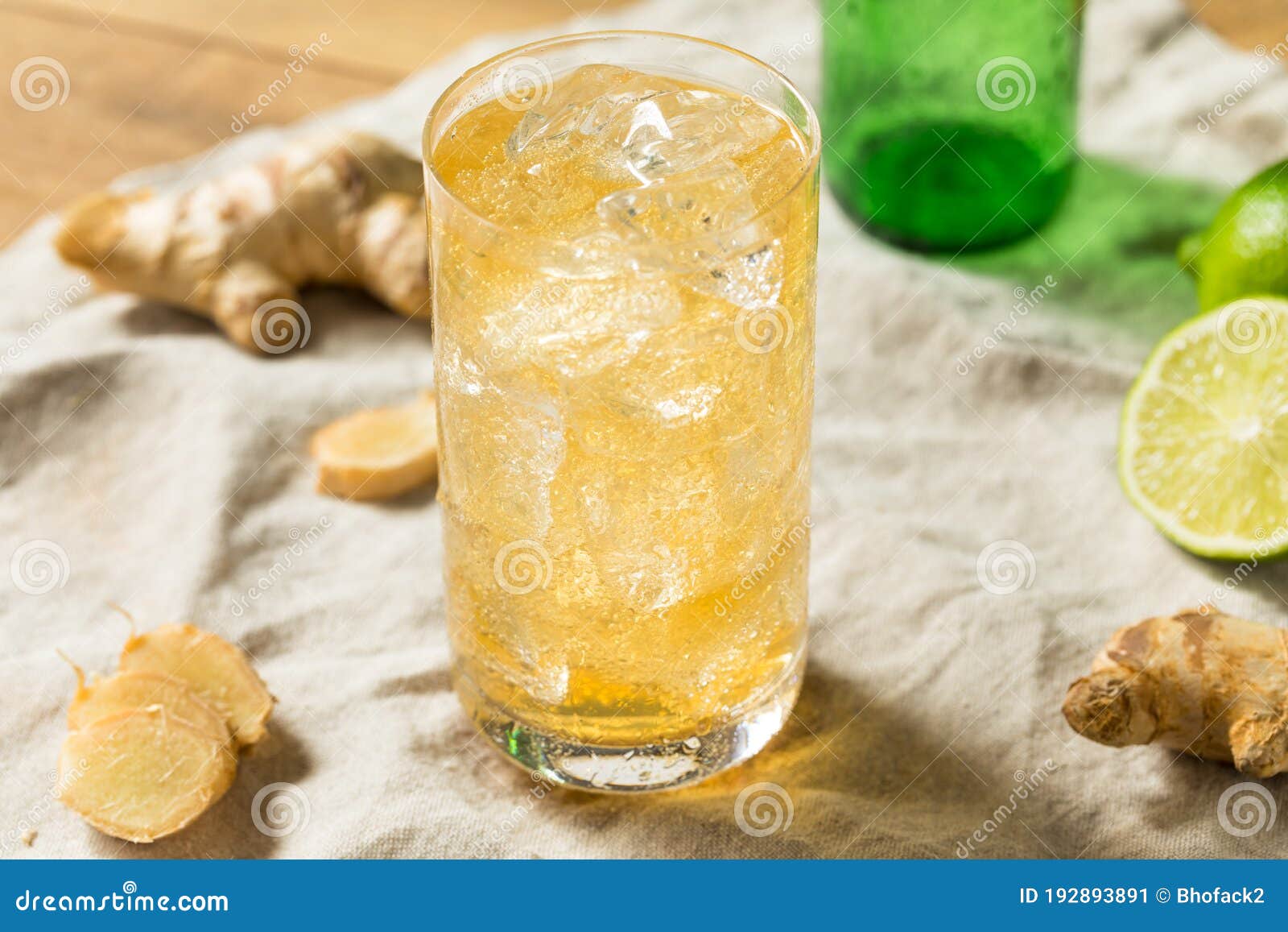 Refreshing Cold Ginger Beer Stock Image - Image of cocktail, fresh ...