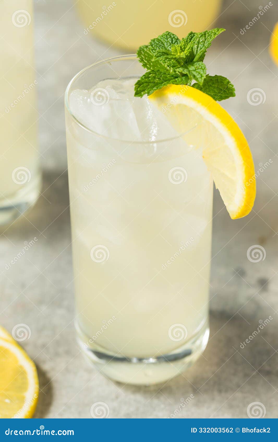 Refreshing Cold Iced Lemonade Stock Photo - Image of sweet, natural ...