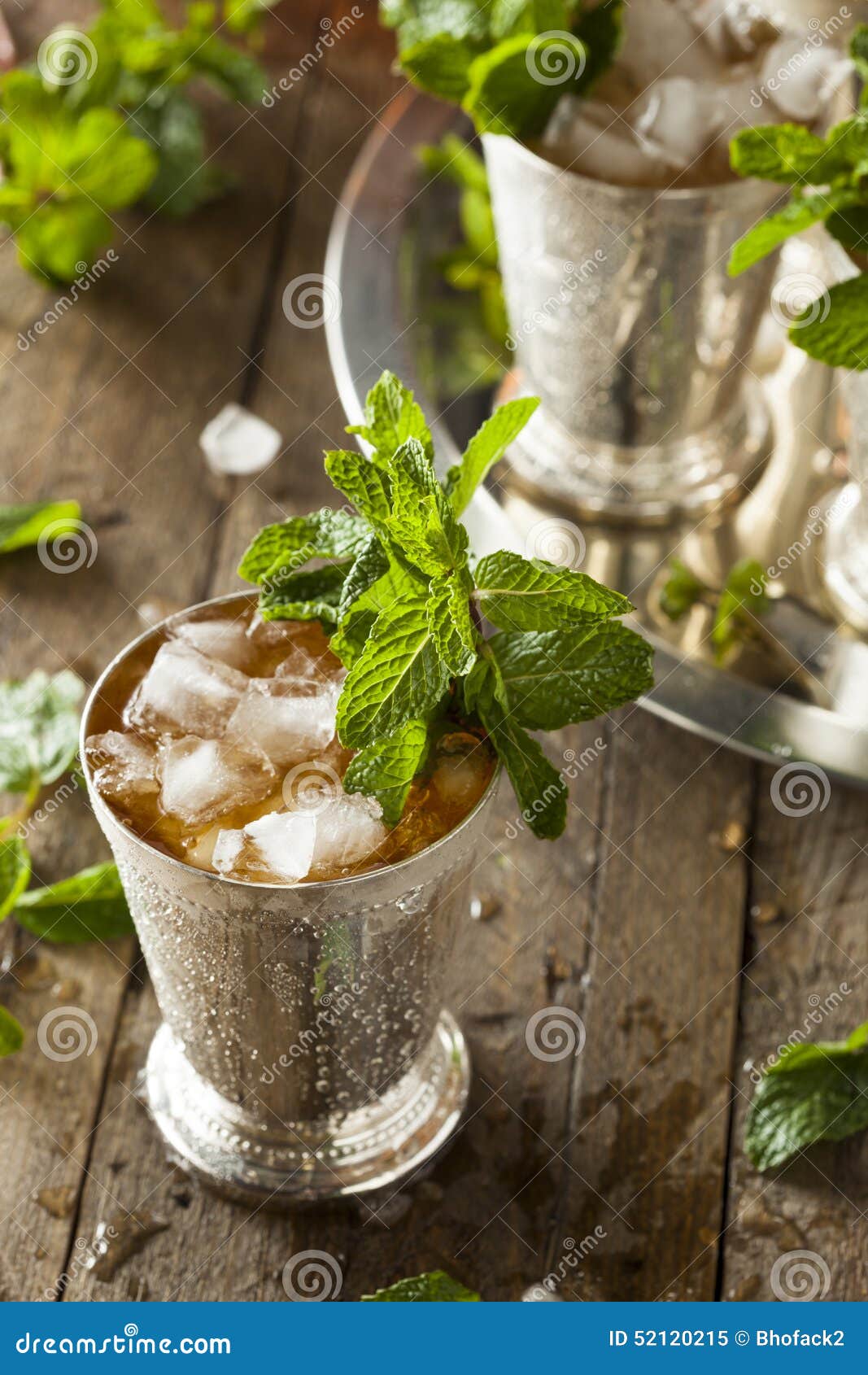 Refreshing Cold Mint Julep stock image. Image of alcoholic - 52120215