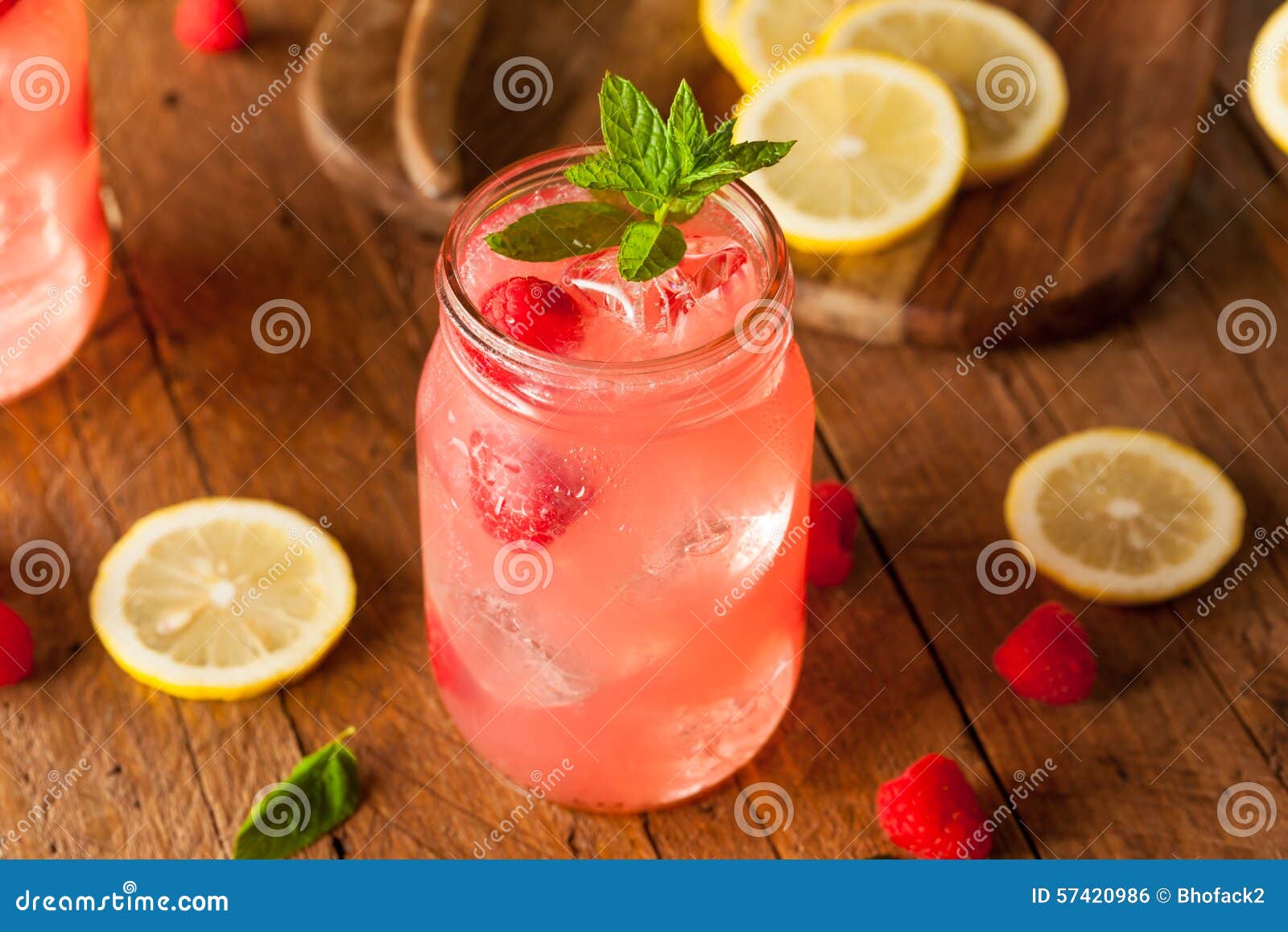 Refreshing Cold Raspberry Lemonade Stock Photo - Image of lemonade ...