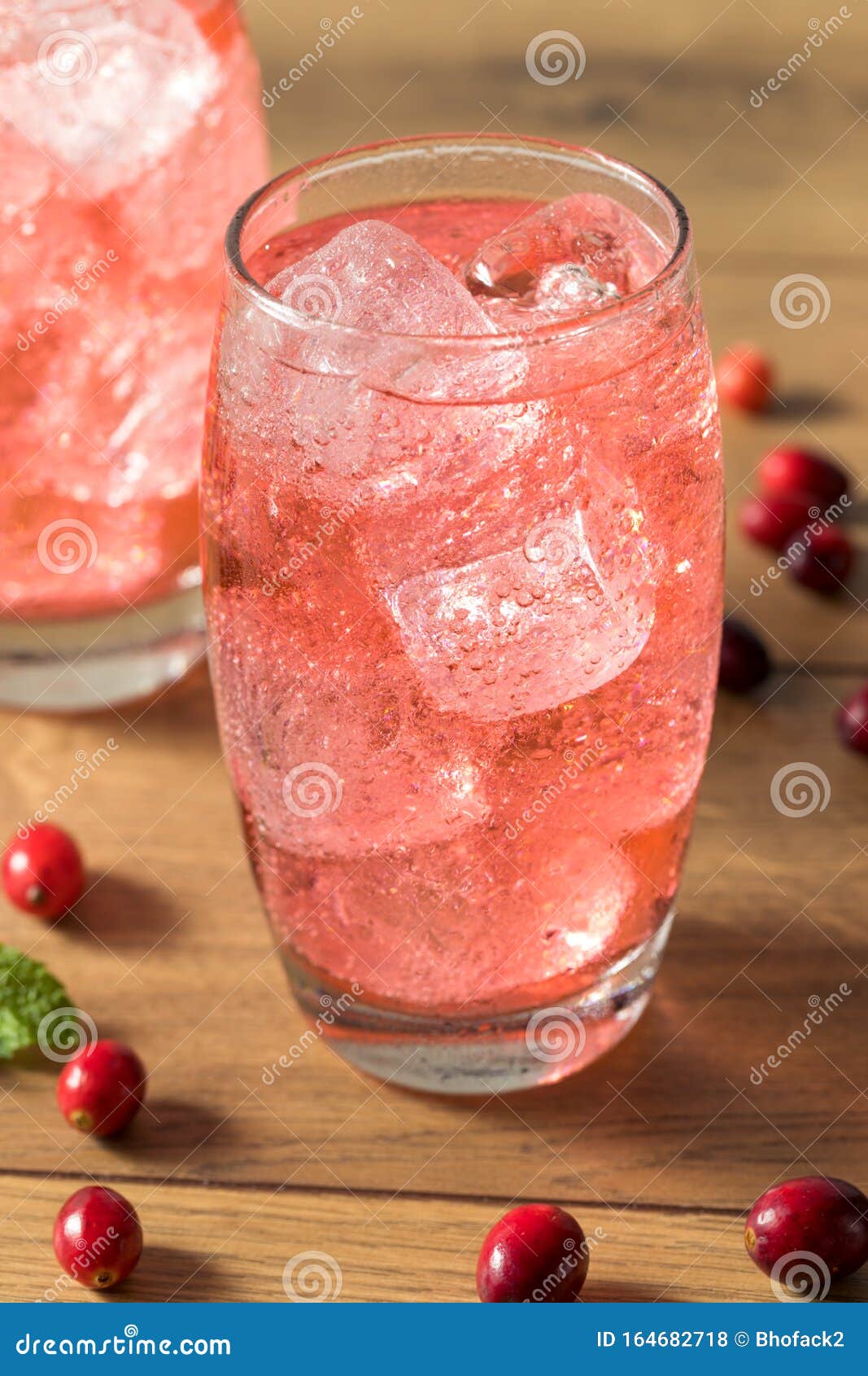 Refreshing Cranberry Lemon Lime Soda Stock Photo - Image of infused ...