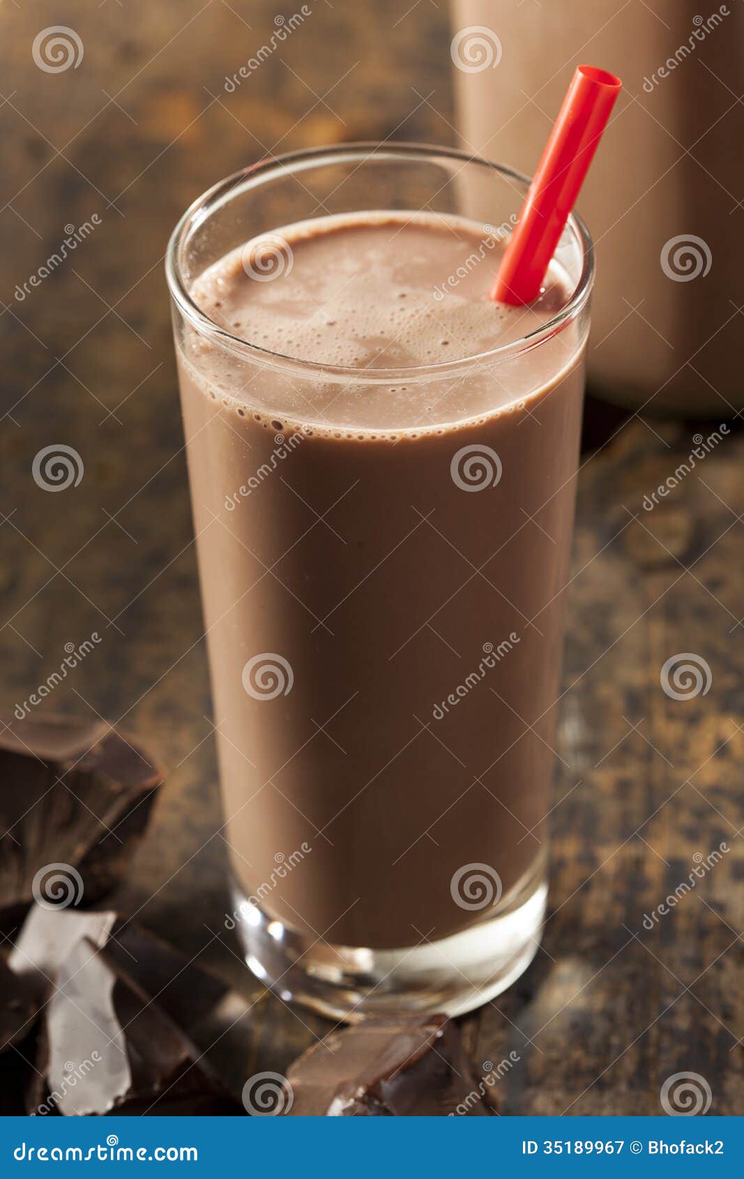 Refreshing Delicious Chocolate Milk Stock Image - Image of shake ...