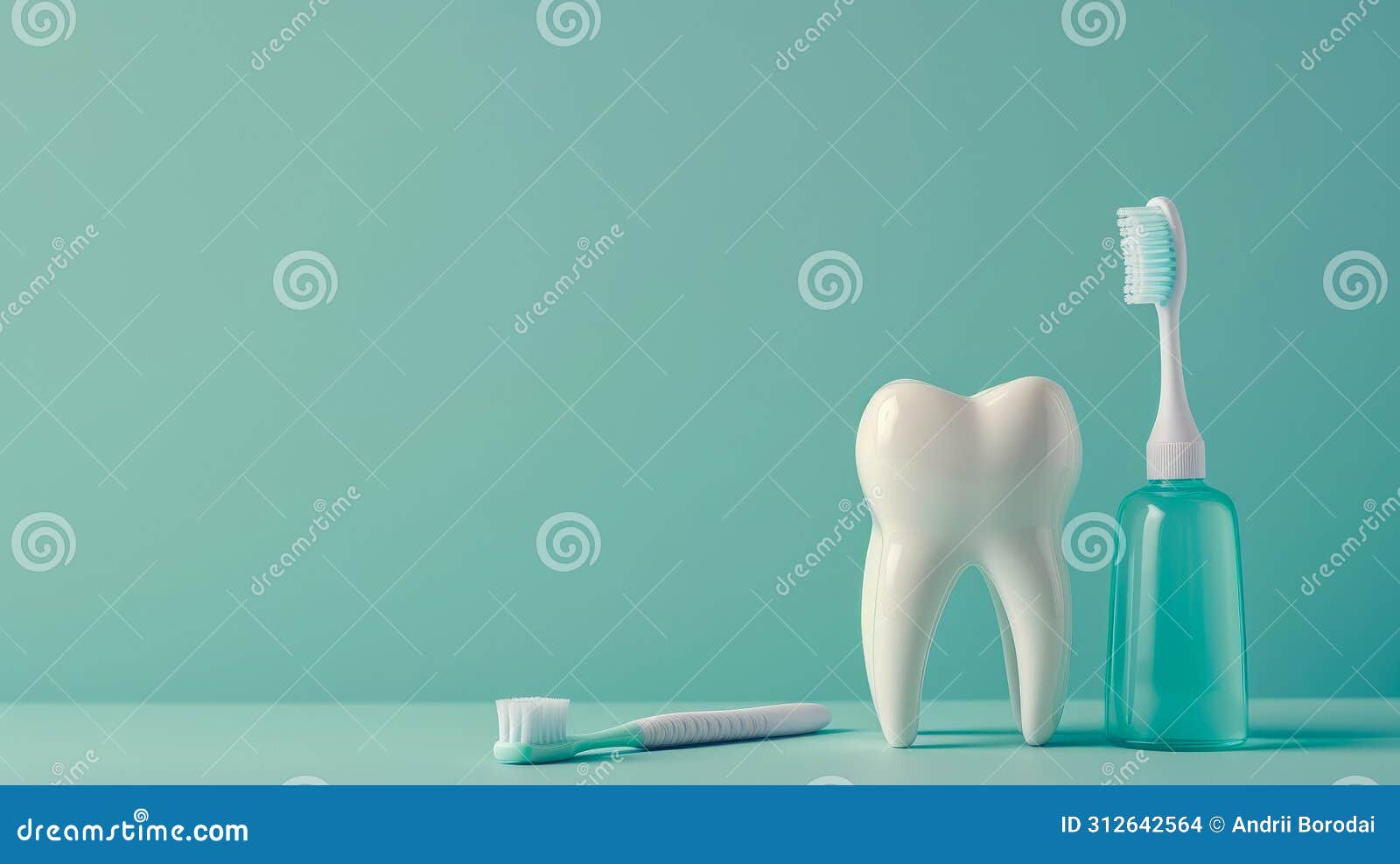 Tooth 3D Model With Plaque, Virus, Germs, Fungi, Bacteria. Stain Dirt ...
