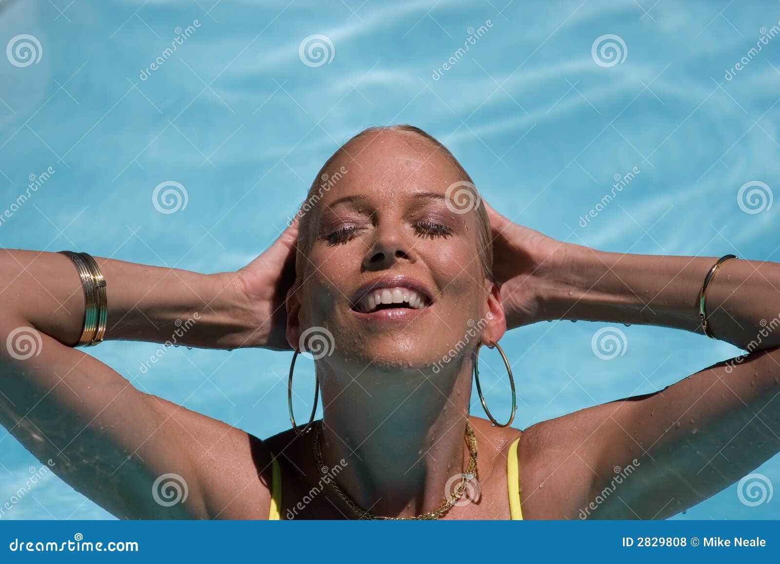 Refreshing Dip stock photo. Image of smiling, gorgeous - 2829808