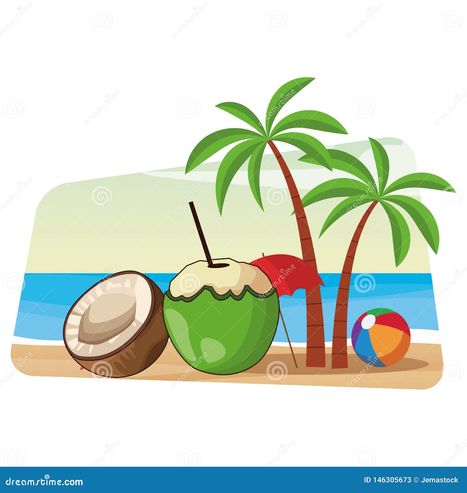 Refreshing drink cartoon stock vector. Illustration of natural - 146305673