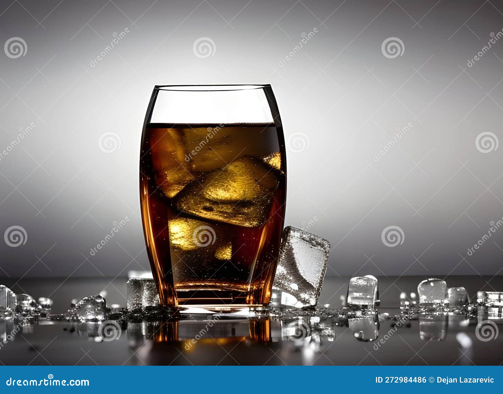 Refreshing Drink .a Glass of Cold Refreshing Drink and Ice Cubes Stock ...