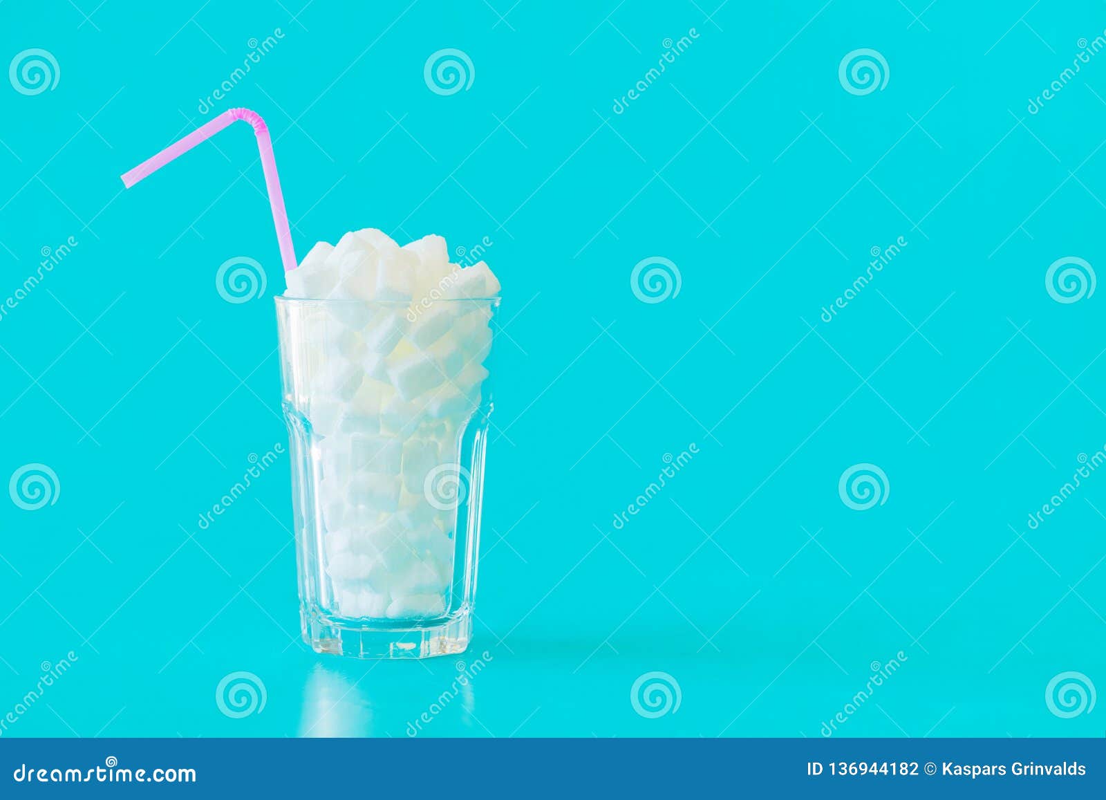 Refreshing Drink Glass Full of Sugar Stock Photo - Image of artificial ...