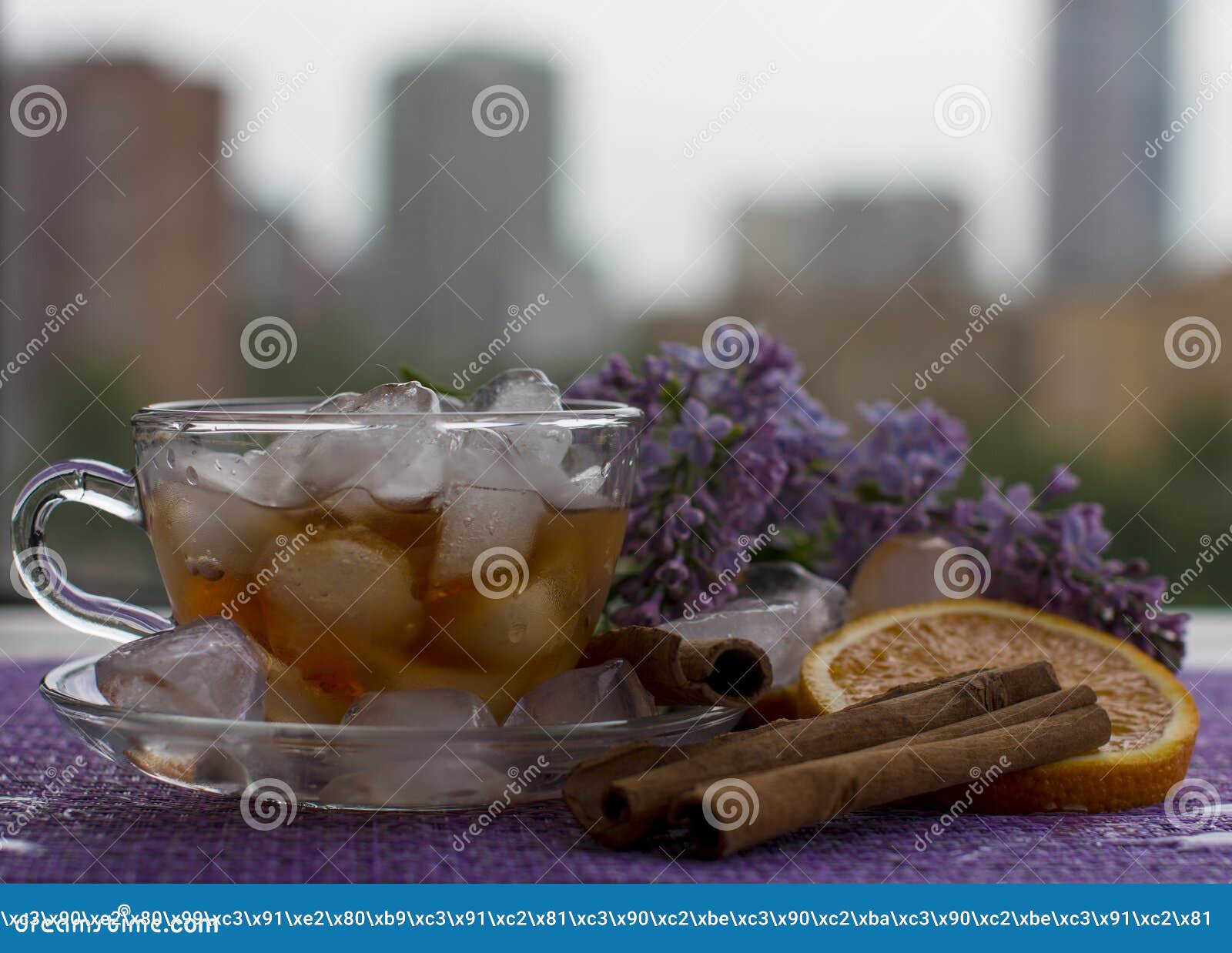 A Refreshing Drink with Ice. Stock Photo - Image of ocean, glasses ...