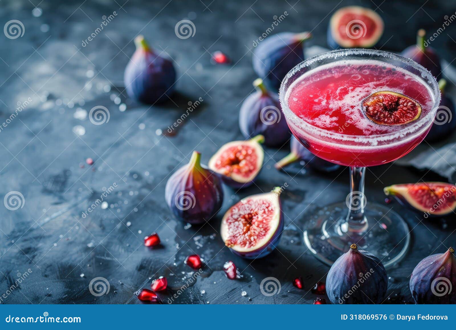 Refreshing Fig Cocktail with Mint Garnish Stock Photo - Image of ...