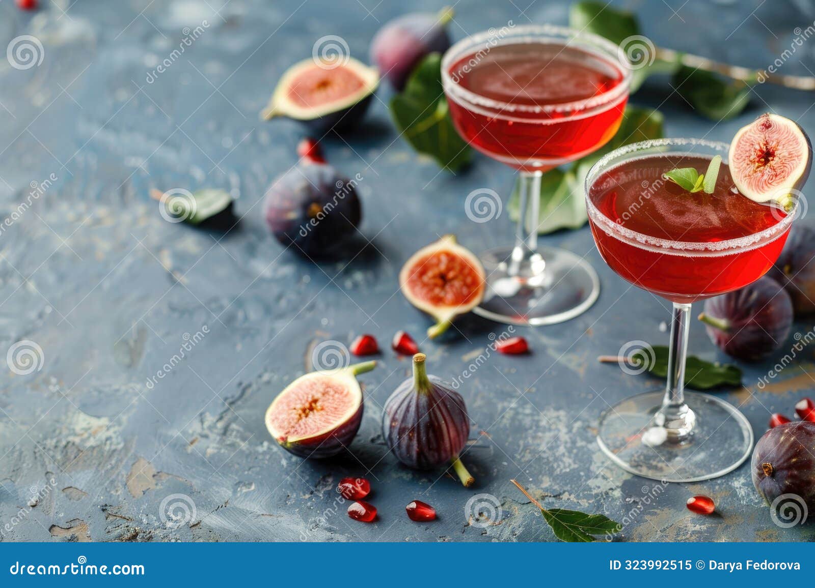 Refreshing Fig Cocktail with Mint Garnish Stock Image - Image of ...