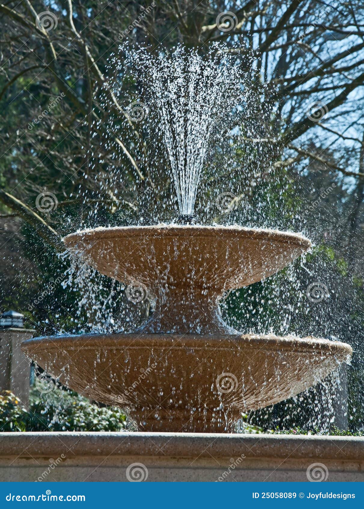 Refreshing Fountain of Water in Sunshine Stock Image - Image of ...