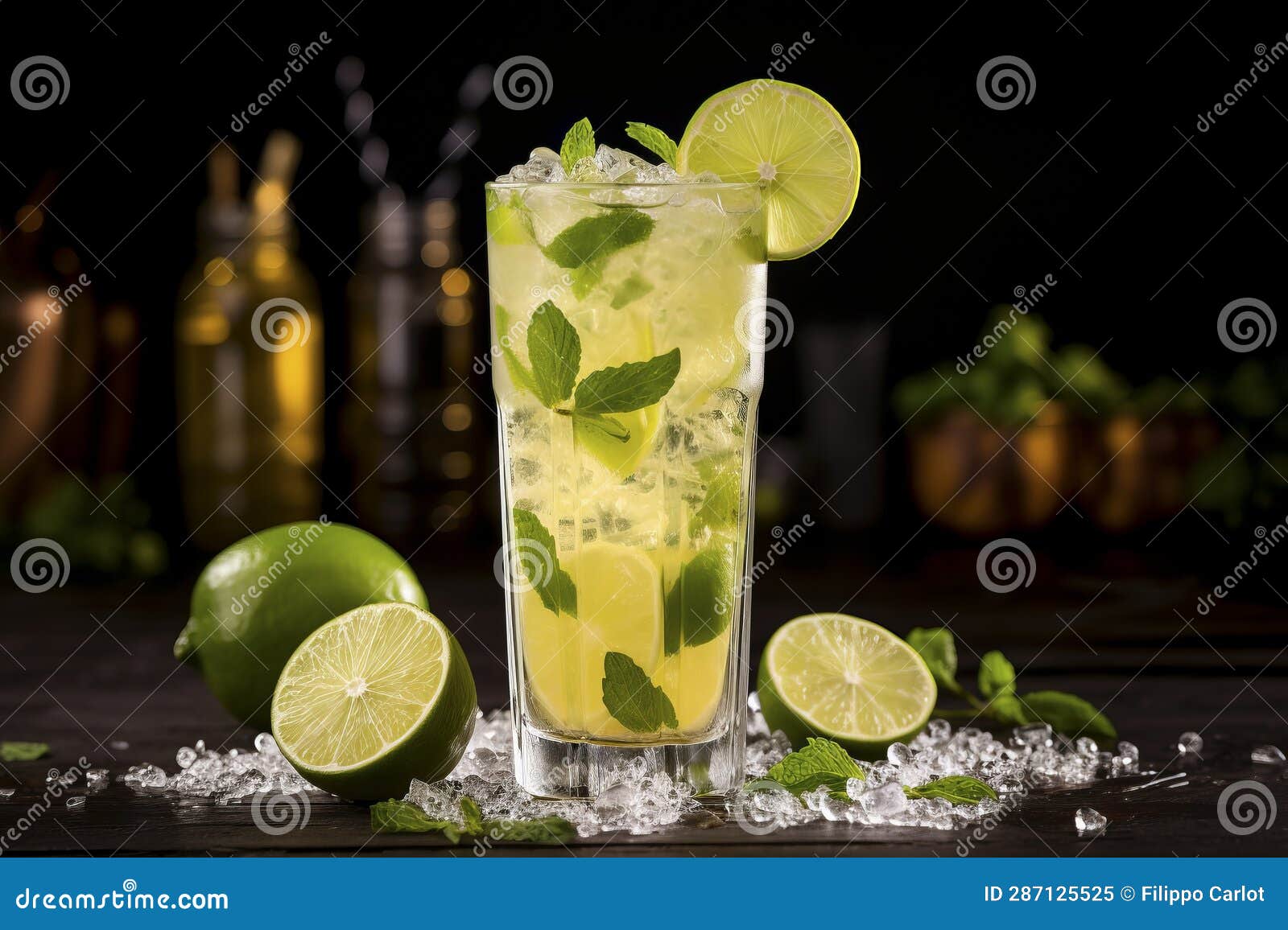 Refreshing Fresh Mojito stock illustration. Illustration of summer ...